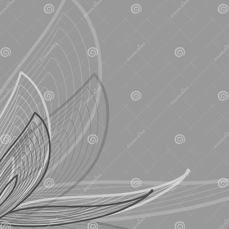 Gray Abstract Background - Simple Flower. Stock Illustration ...