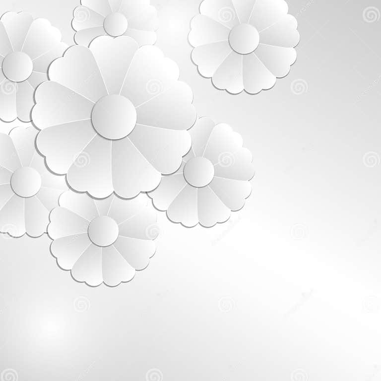 Gray Abstract Flowers Background Stock Vector - Illustration of ...