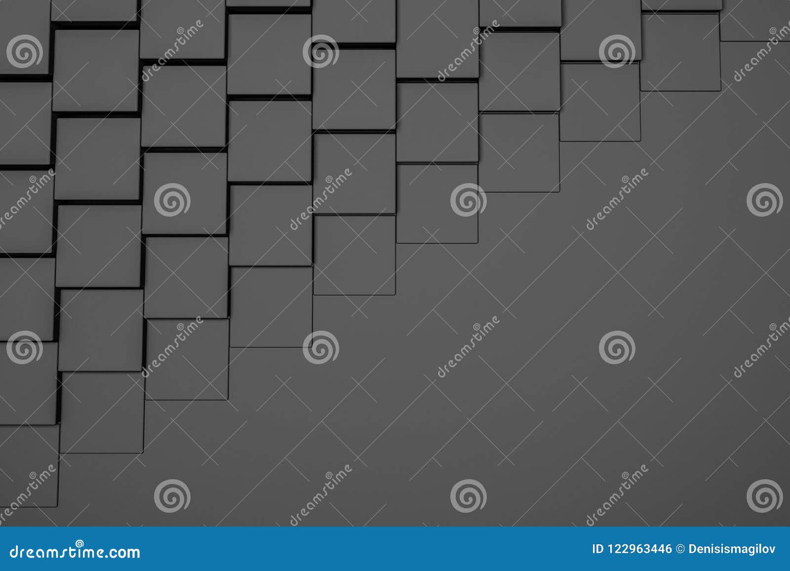 Gray Abstract Geometric Background, Squares Stock Illustration ...