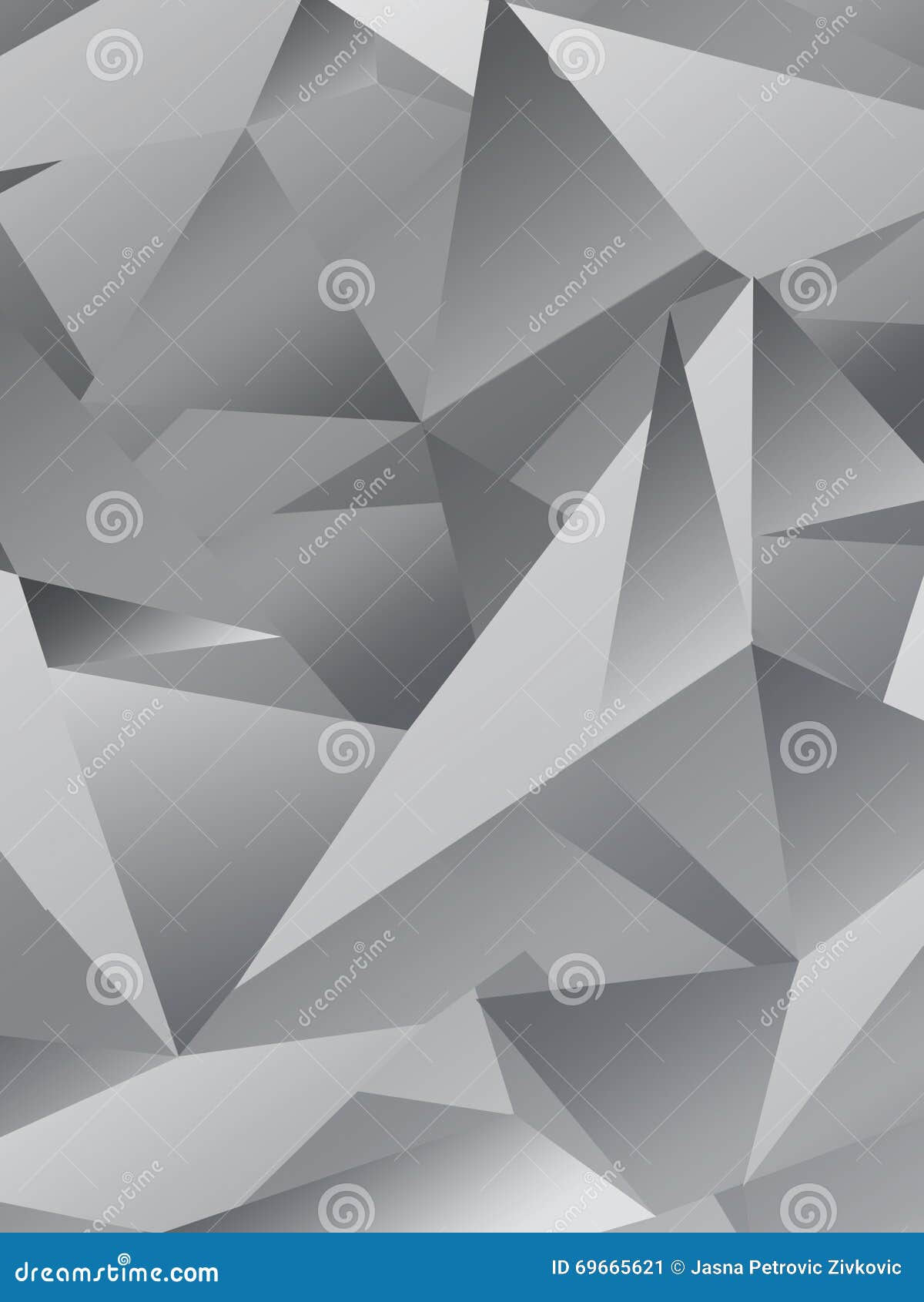 Gray Abstract Geometric Polygonal Background Stock Illustration ...