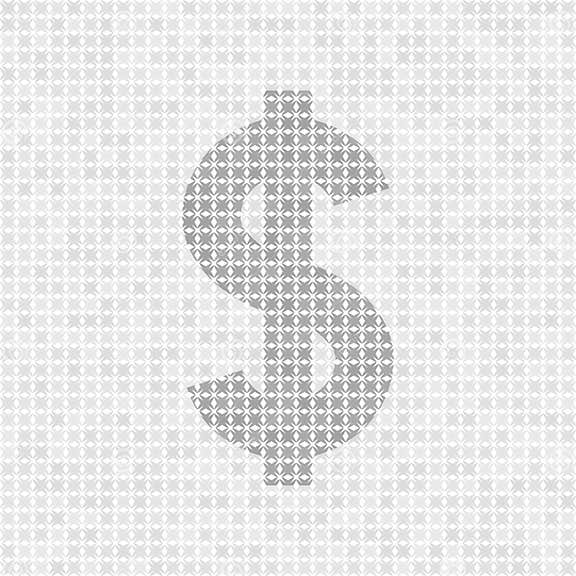 Gray Abstract Grid Vector Dollar Symbol Stock Vector - Illustration of ...