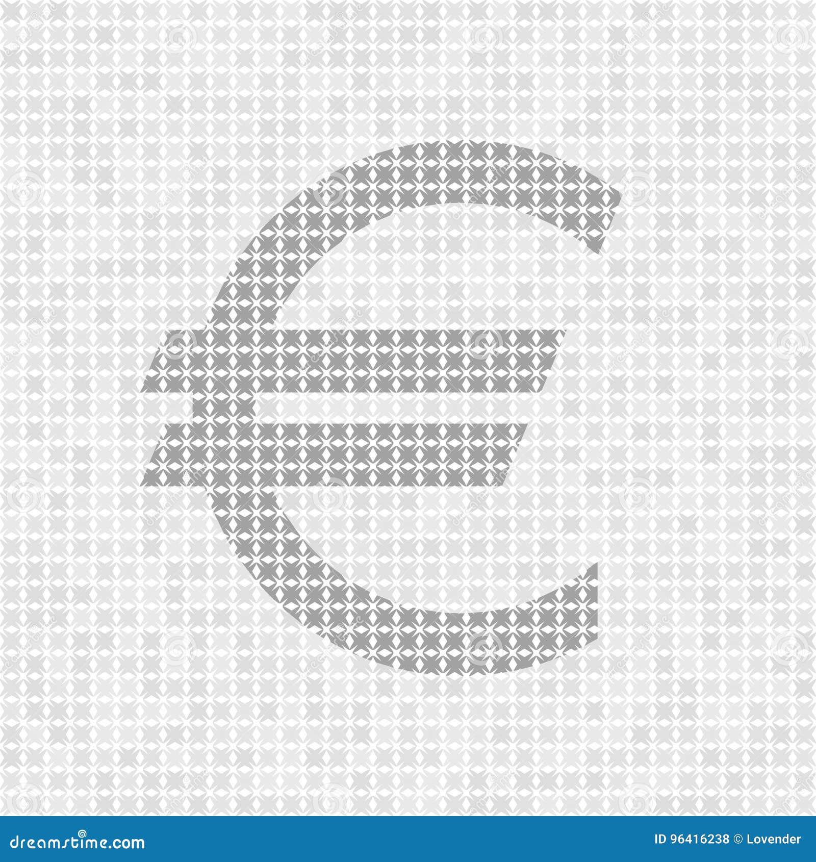 Gray Abstract Grid Vector Euro Symbol Stock Vector - Illustration of ...
