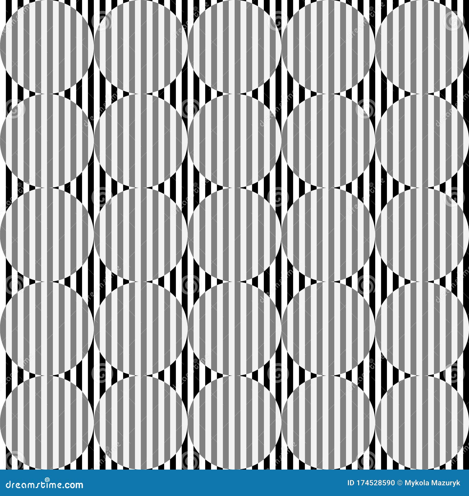 Gray Abstract Seamless Background. Optical Illusion Design Stock Vector ...