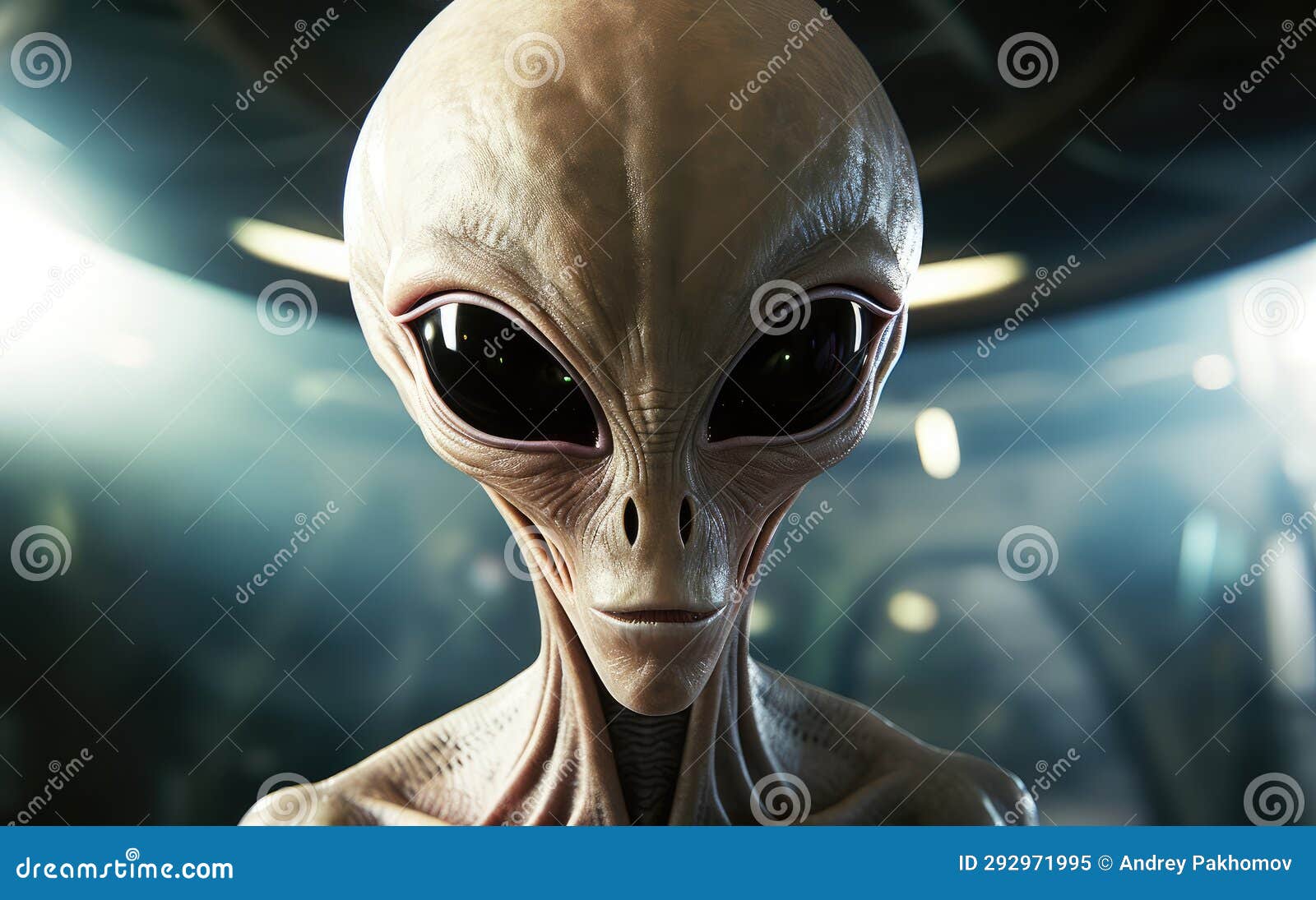 Gray Alien Portrait. Alien Creatures on Earth. Aliens from Outer Space ...
