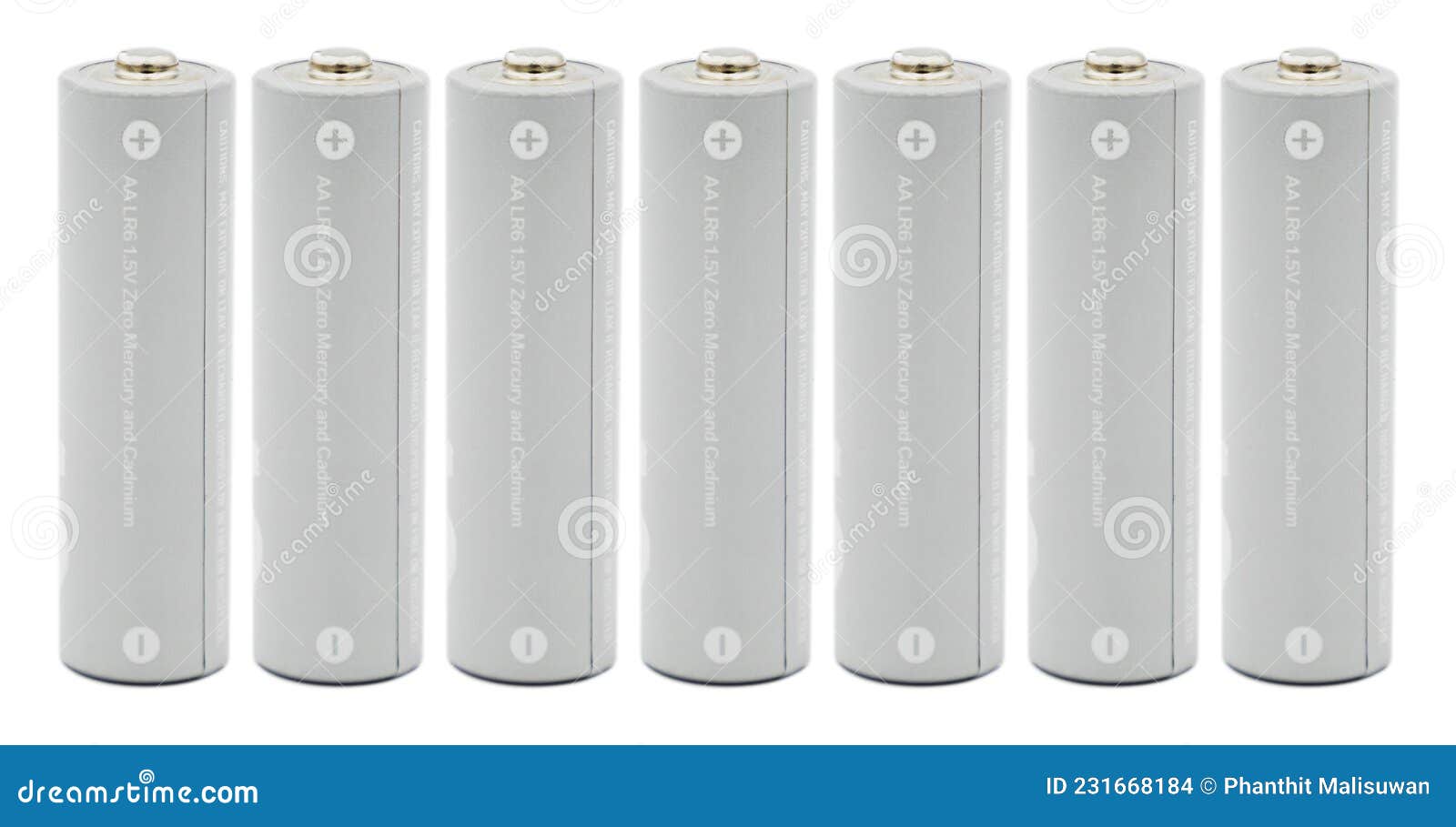 Gray Alkaline Batteries Isolated on White Background Stock Photo ...