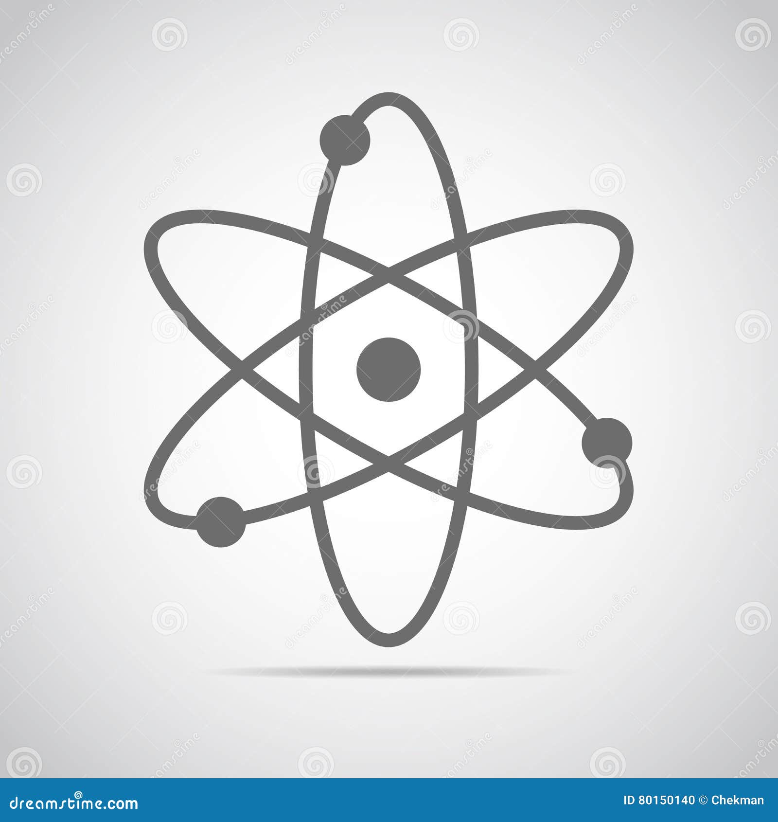 Gray Atom Icon. Vector Illustration. Stock Illustration - Illustration ...