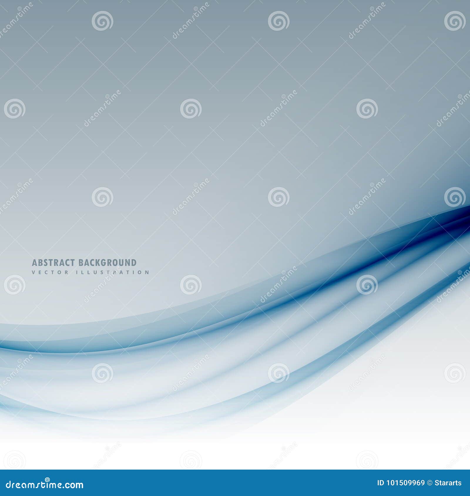 Gray Background with Blue Wave Stock Vector - Illustration of ...