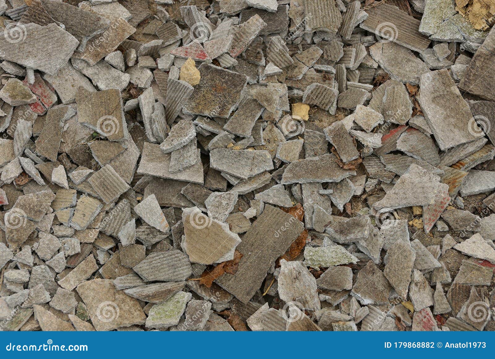 Gray Background of Broken Pieces of Slate Stock Photo - Image of dump ...
