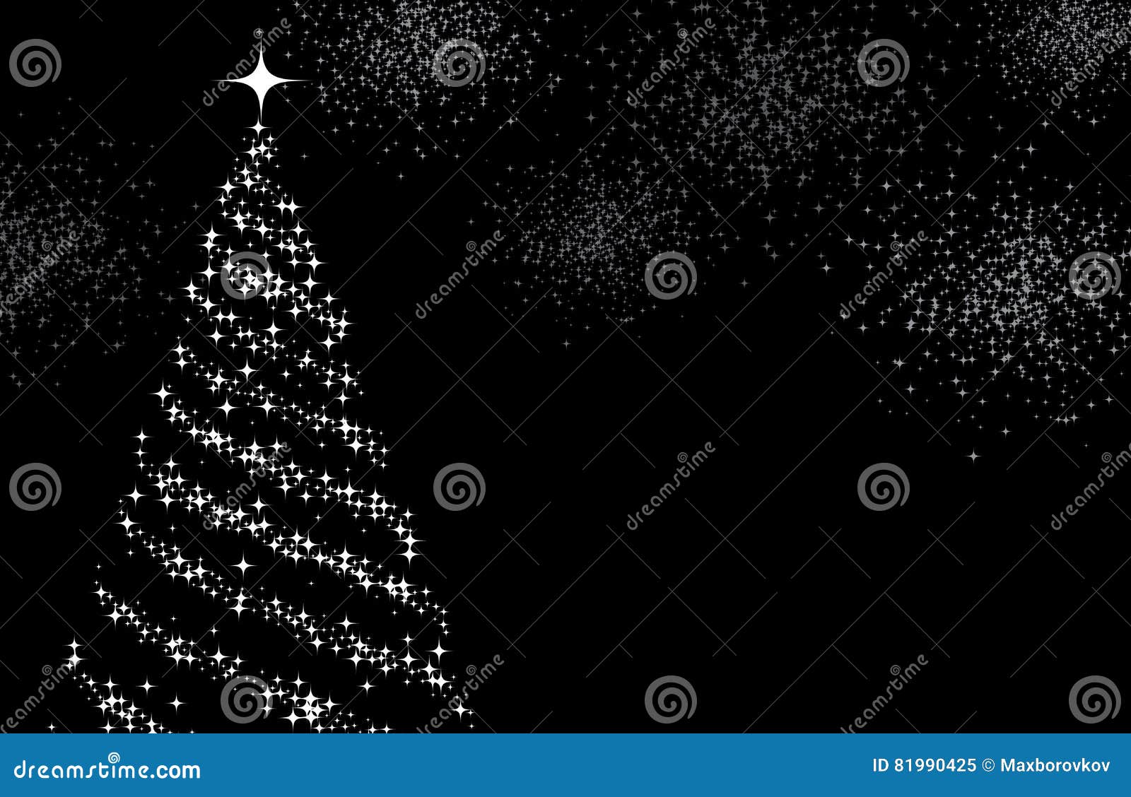 Gray Background with Christmas Tree. Stock Vector - Illustration of ...