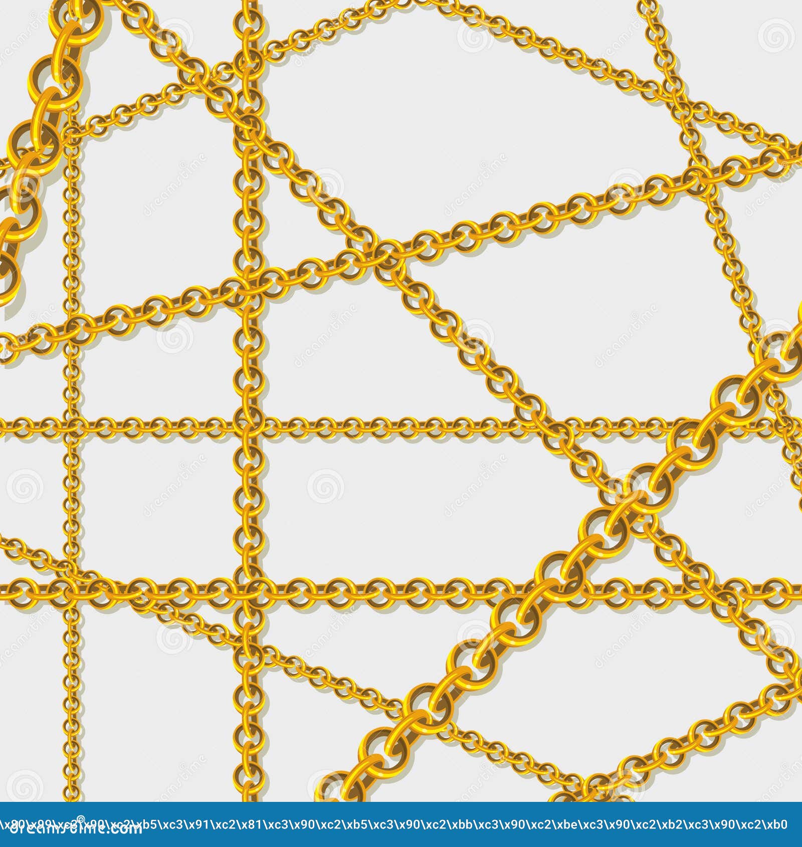Gray Background with Gold Chains Stock Vector - Illustration of ...