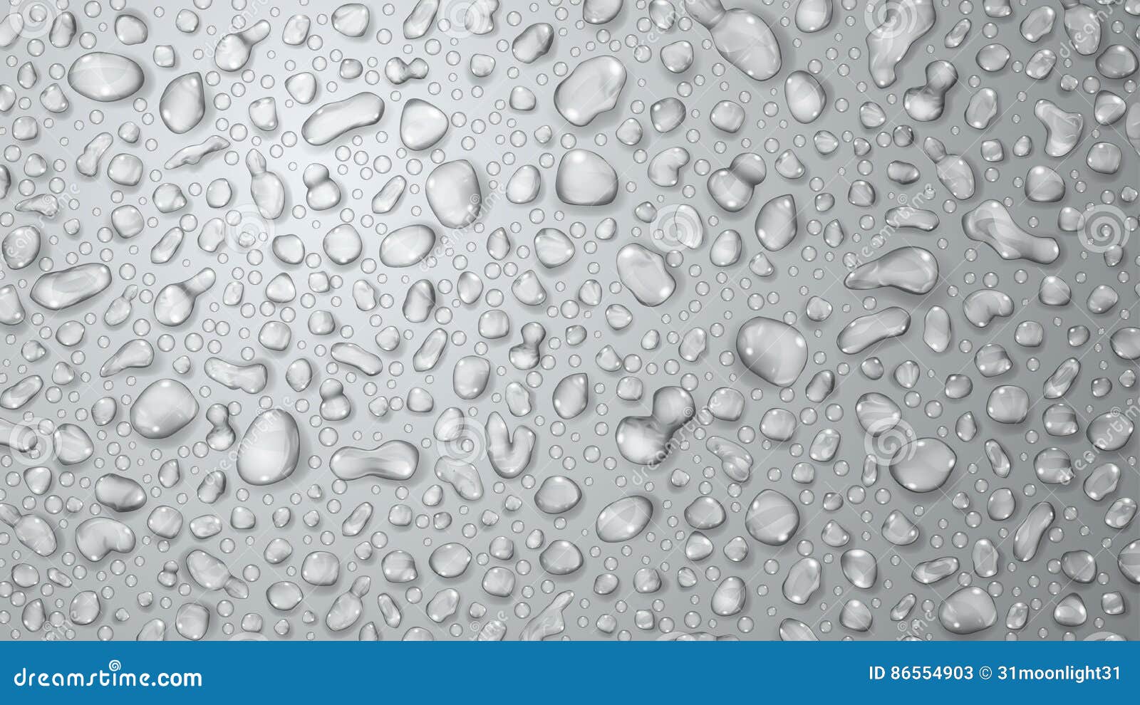 Gray Background of Water Drops Stock Vector - Illustration of flowing ...