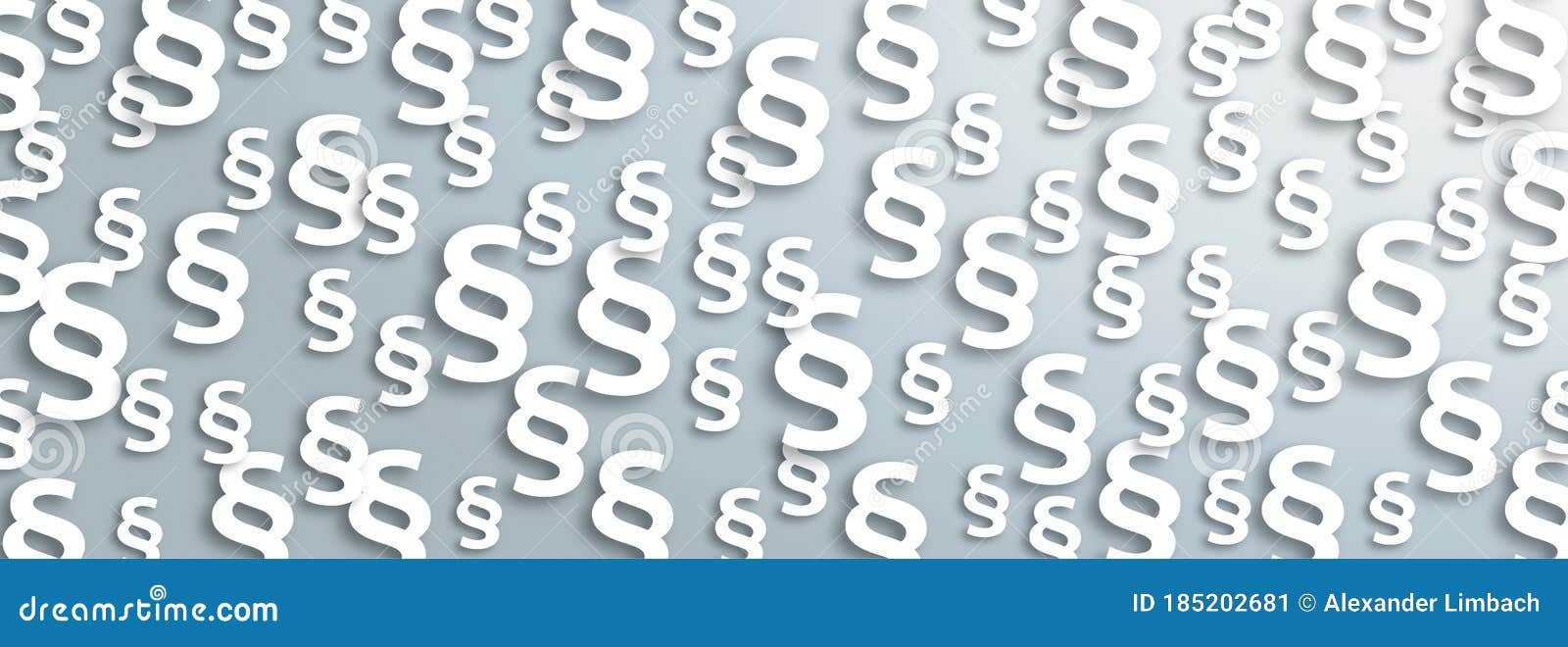 White Paragraphs Structure Paper Banner Gray Header Cartoon Vector ...