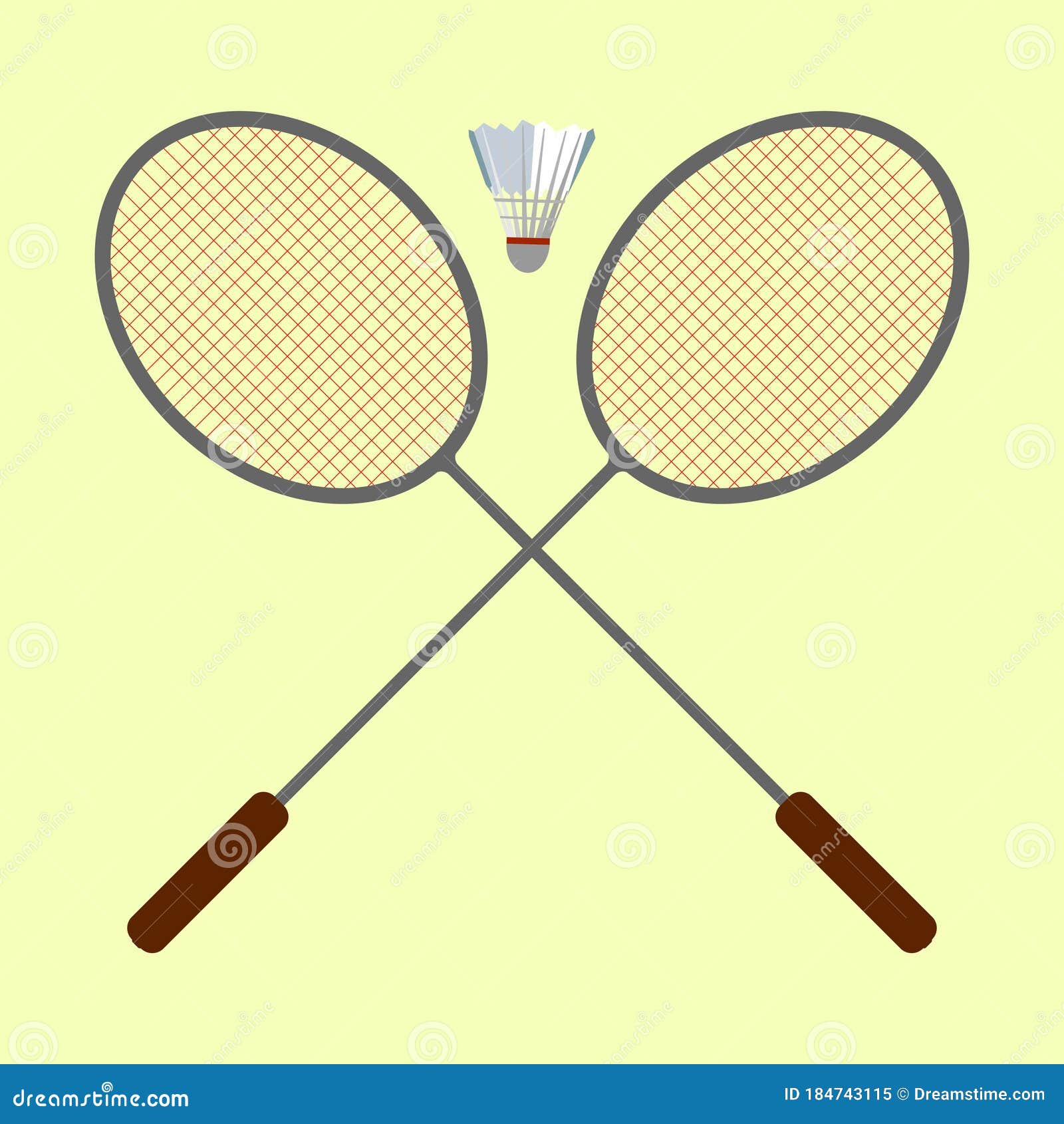 Gray Badminton Racket Vector Image | CartoonDealer.com #184743115