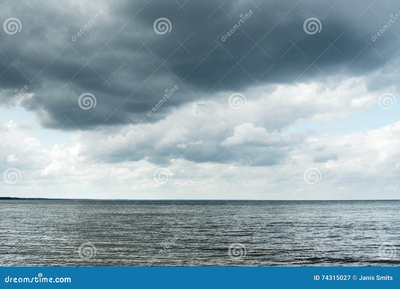 Gray Baltic sea. stock image. Image of misty, hazy, dusk - 74315027
