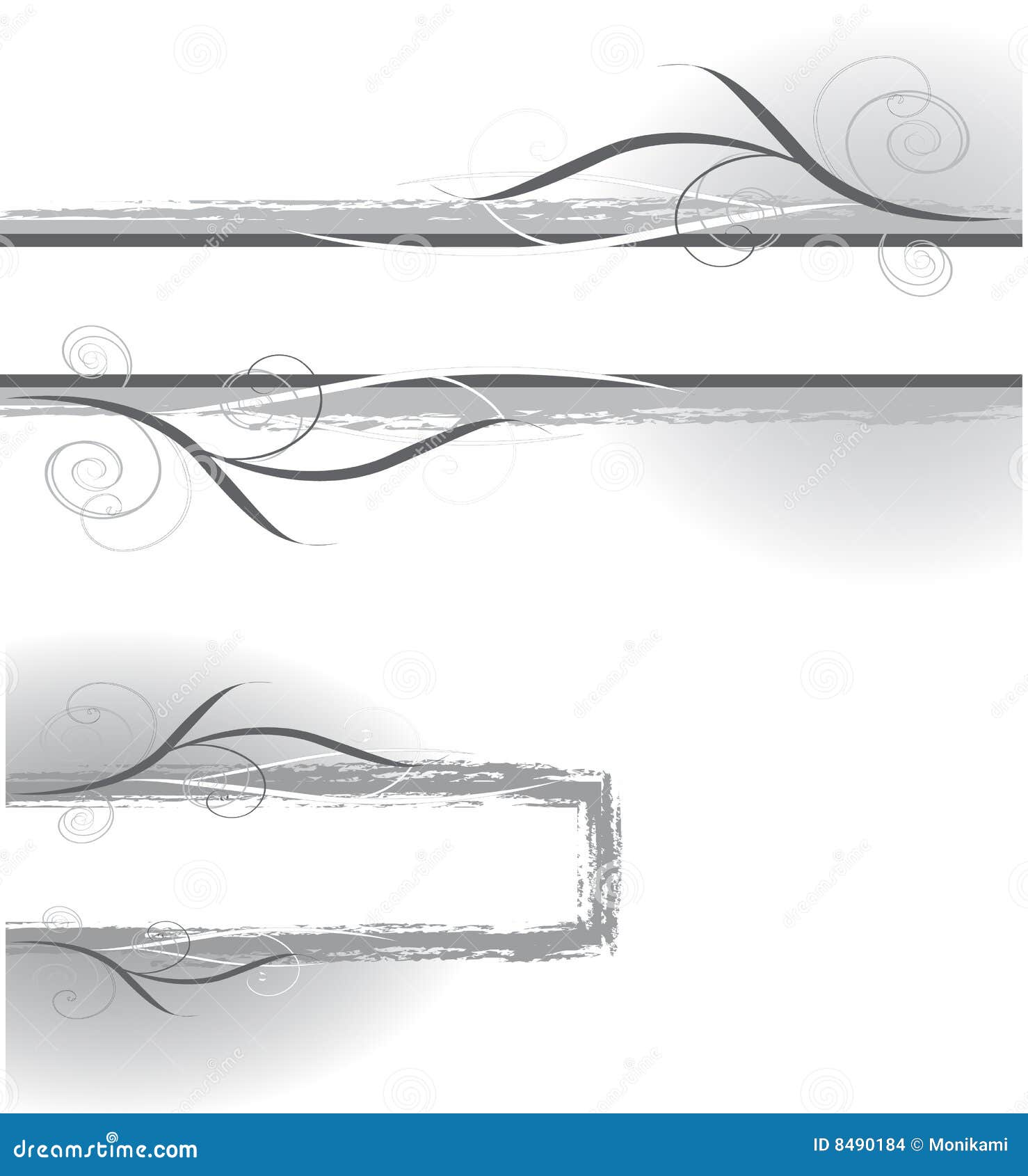 Gray Banners, Design Elements Stock Illustration - Illustration of ...