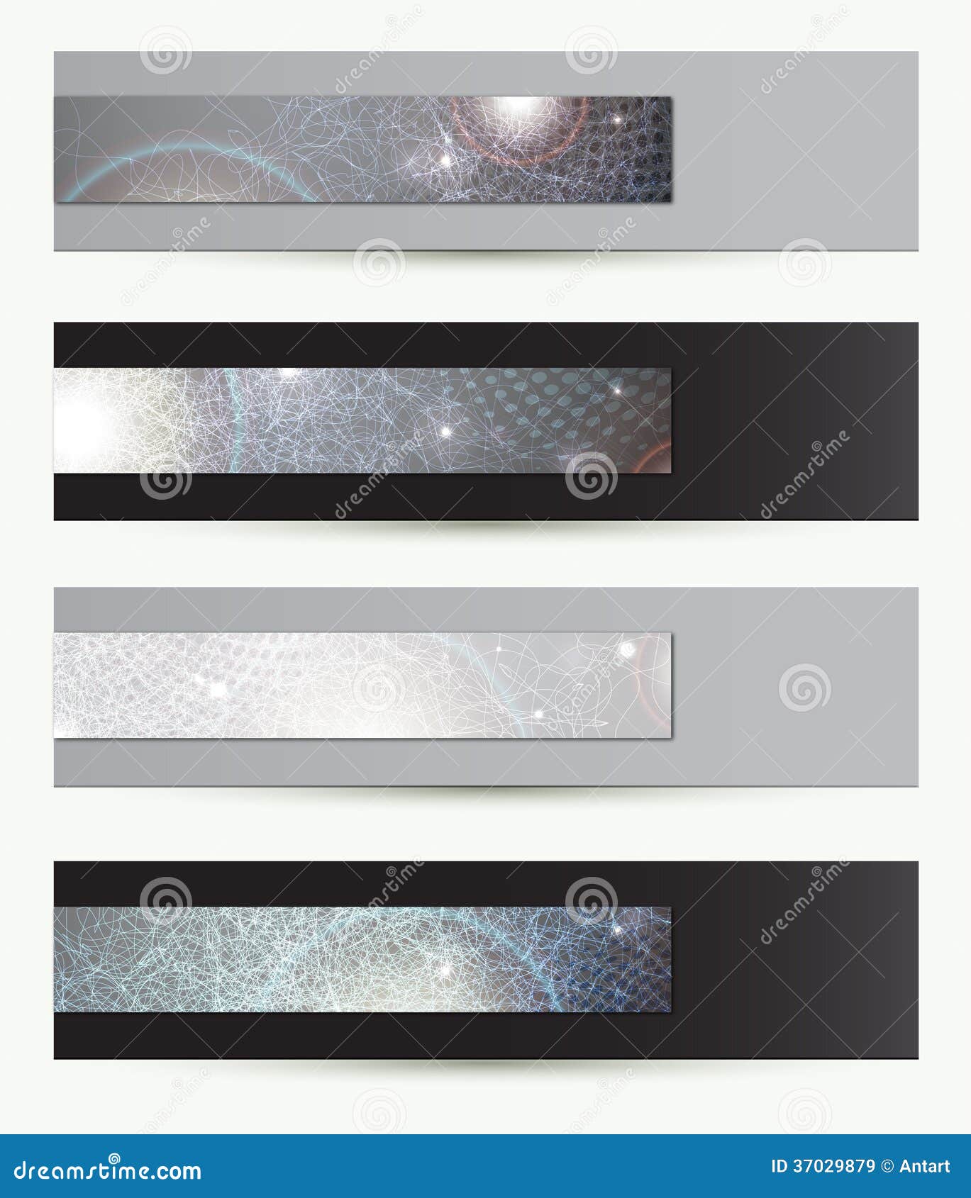 Gray banners stock vector. Illustration of dynamic, blue - 37029879