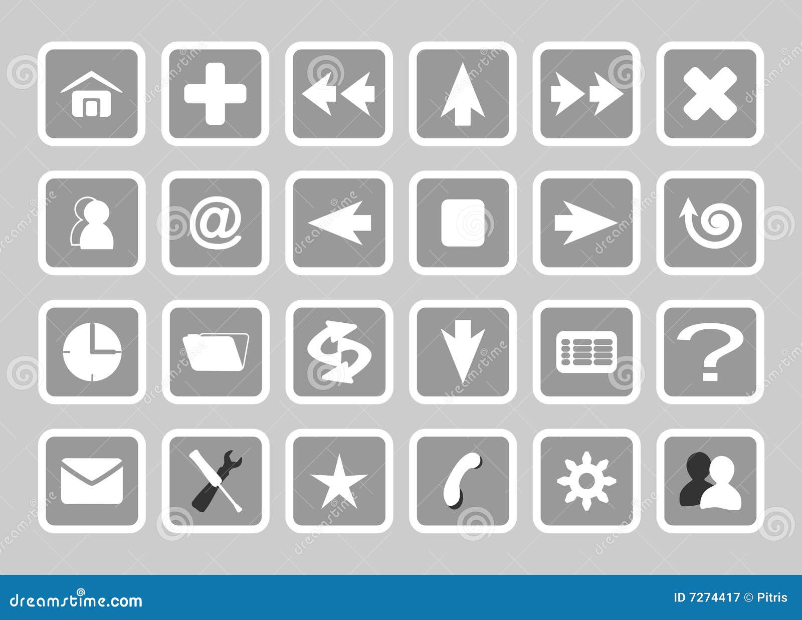 Gray basic web icons stock vector. Illustration of simple - 7274417