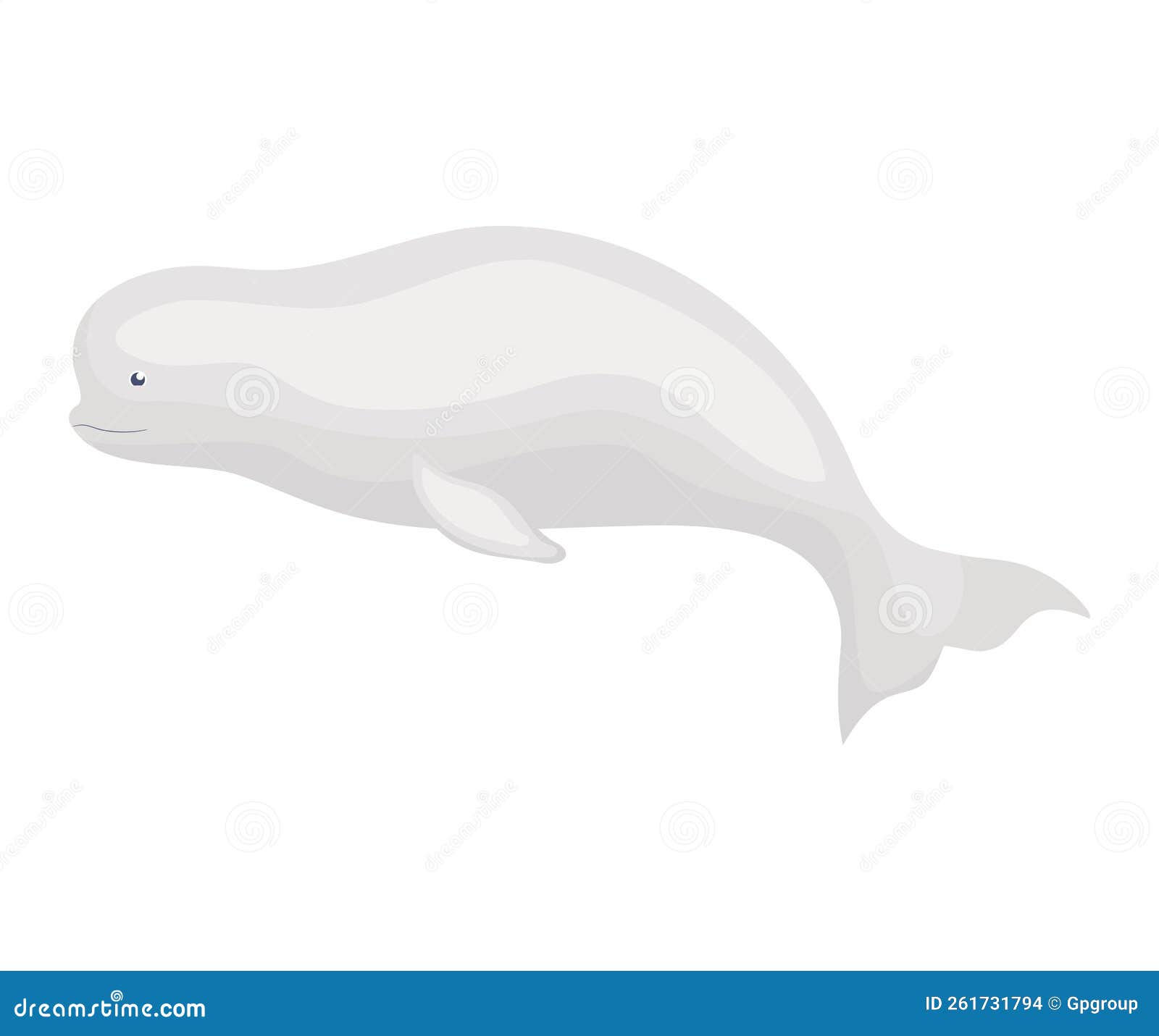 Gray beluga icon stock illustration. Illustration of underwater - 261731794