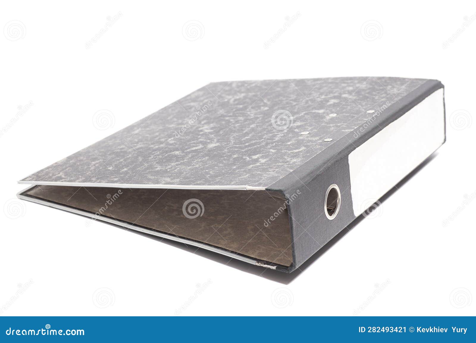 Gray Binder File Folder Isolated on White Background. Stock Image ...
