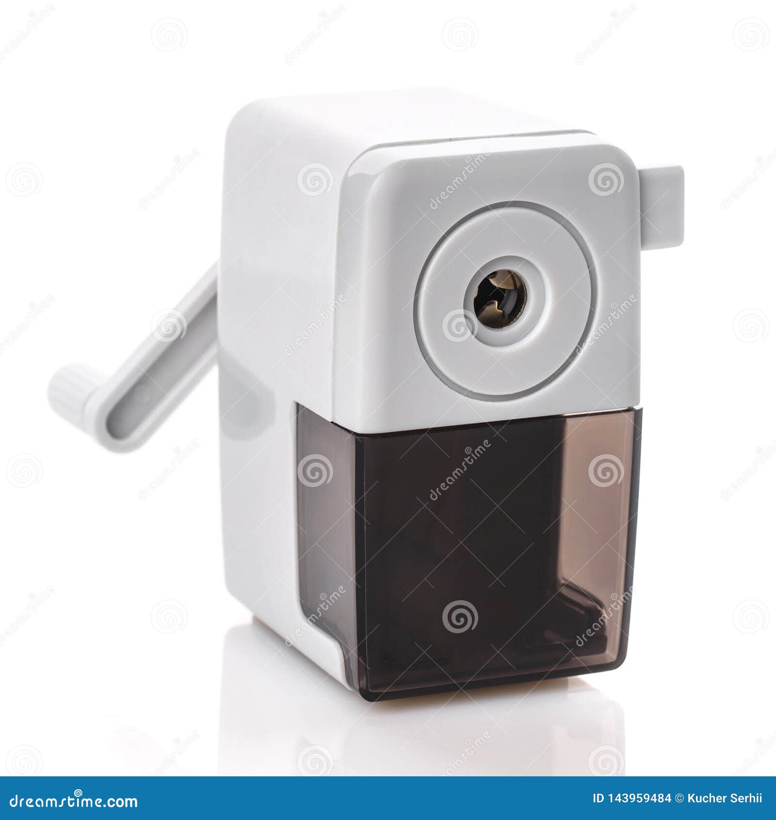 Gray Black Mechanical Sharpener Isolated on a White Background Stock ...