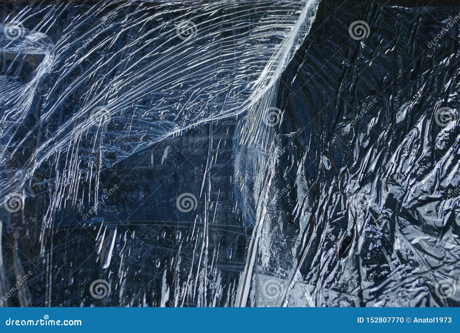 Gray Black Plastic Texture from a Crumpled Piece of Cellophane Stock ...