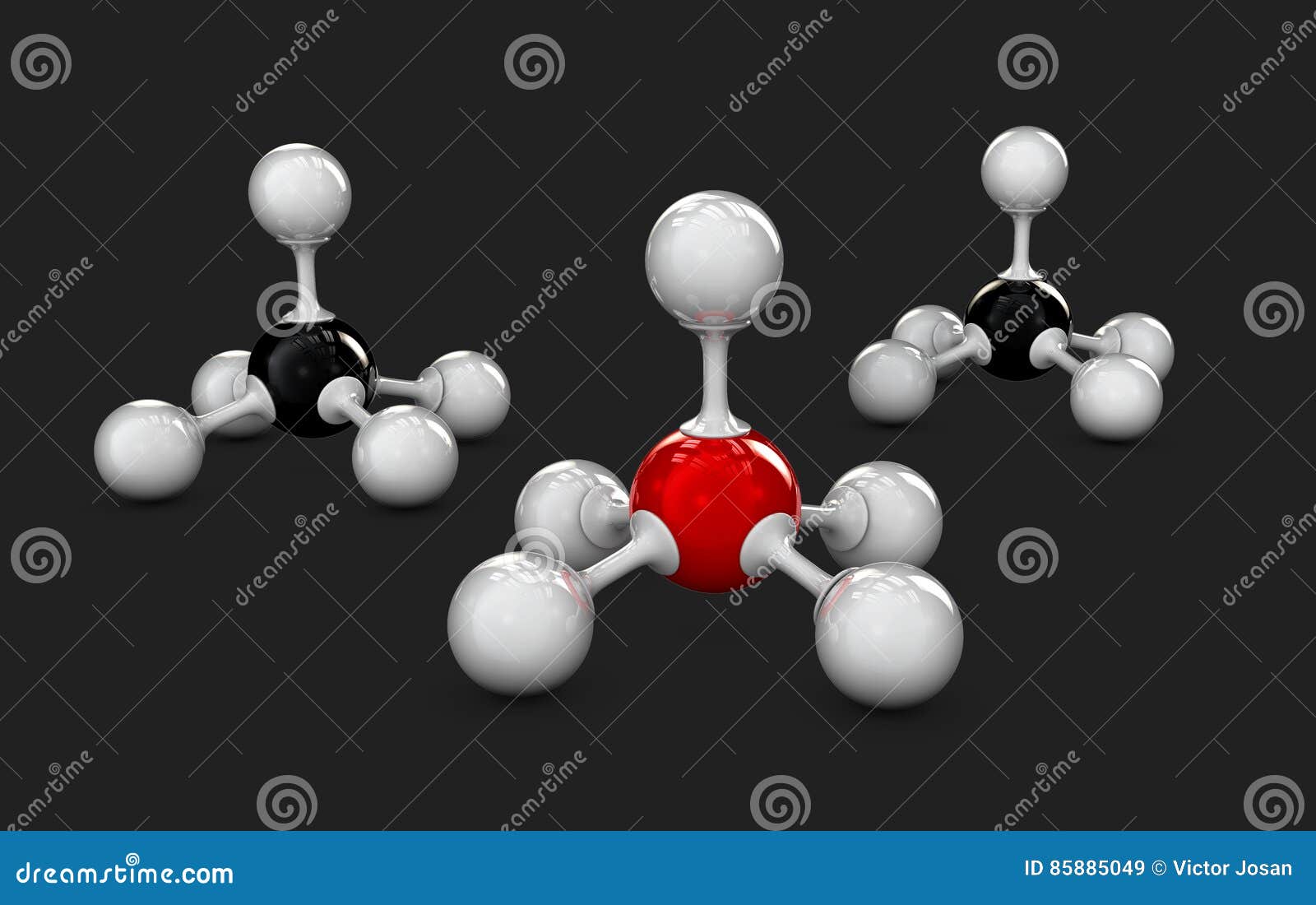 Gray, Black and Red Molecules Structure, Isolated Black Stock ...