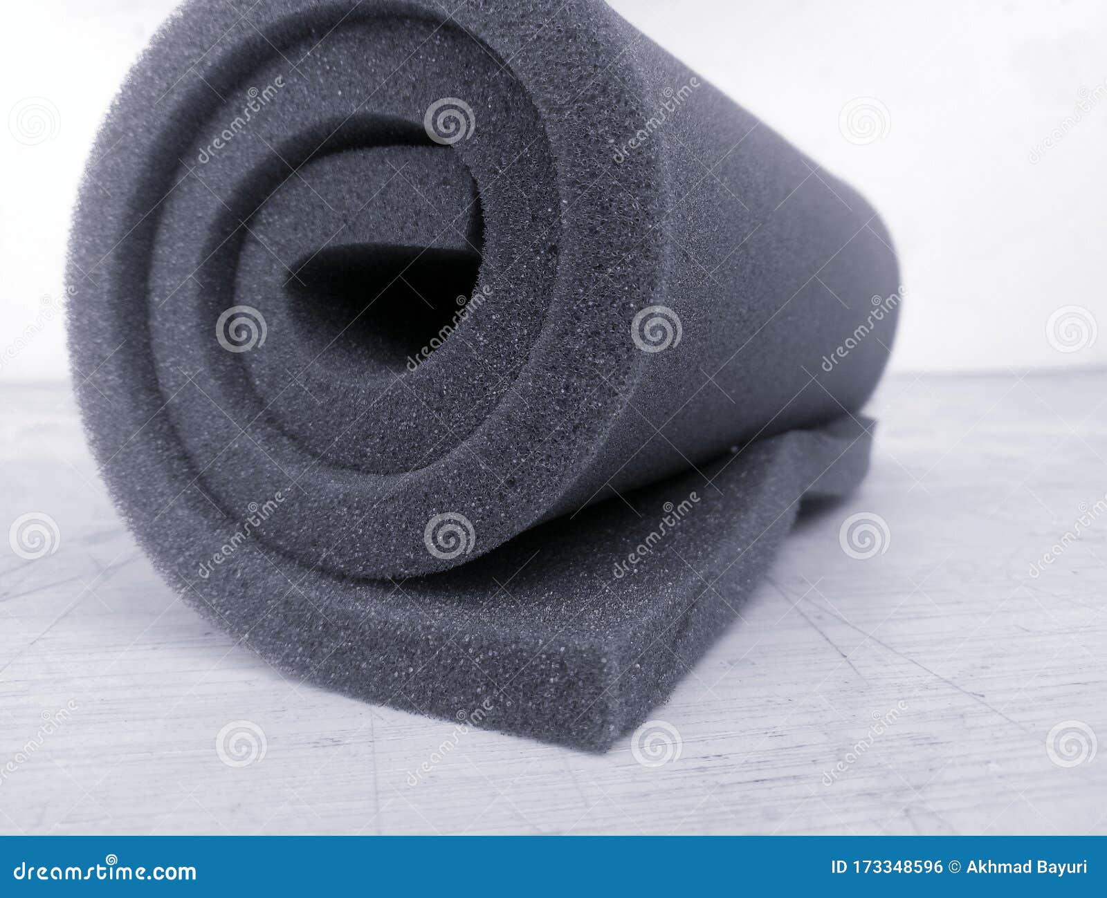 Gray or Black Sponge Foam Roll in a Room Stock Photo - Image of sponge ...