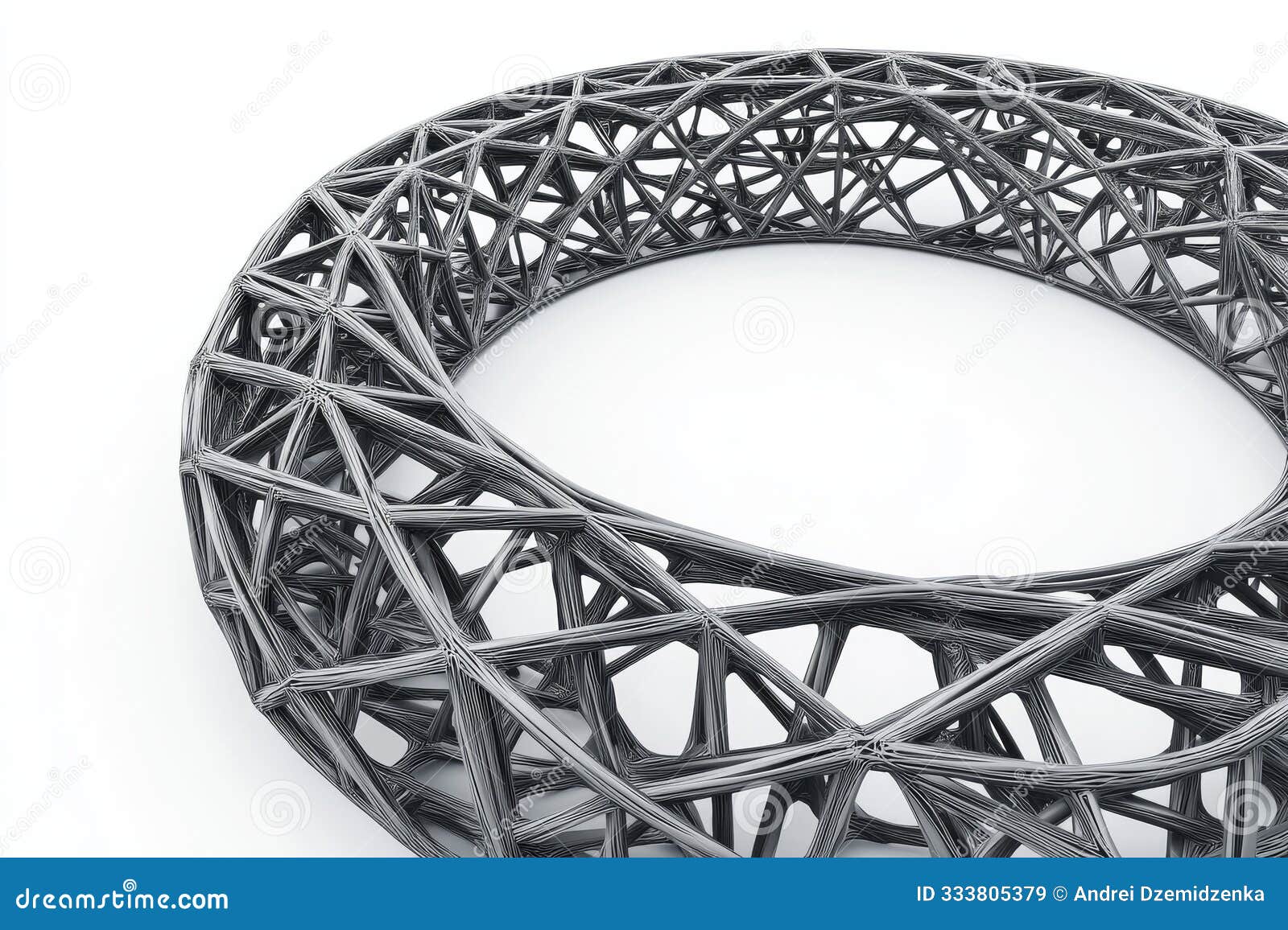 A Gray or Black and White CGI Composition, String Backdrop, Virtual ...