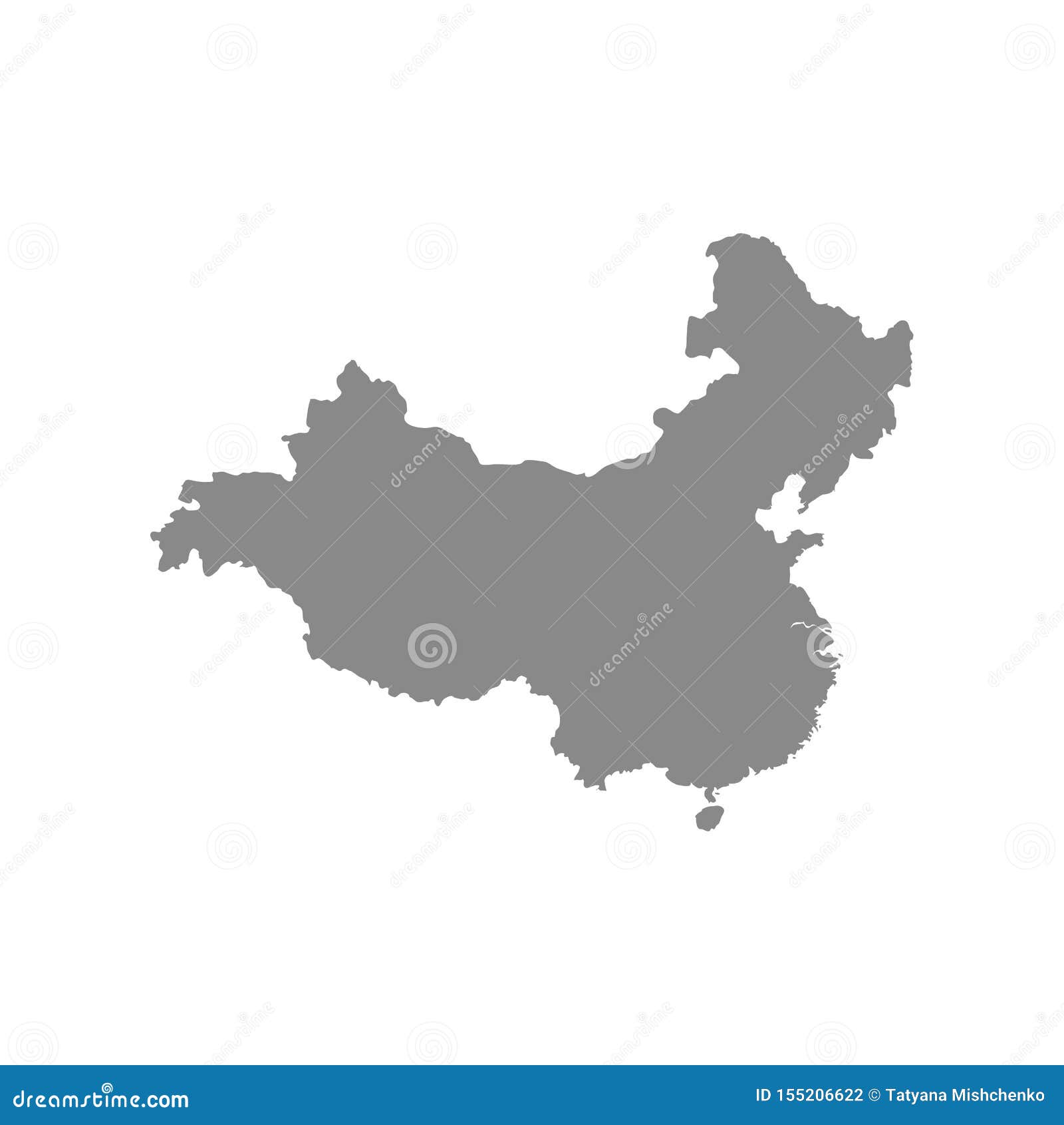 Blank Map China. Map Of China With The Provinces. High Quality Map Of ...