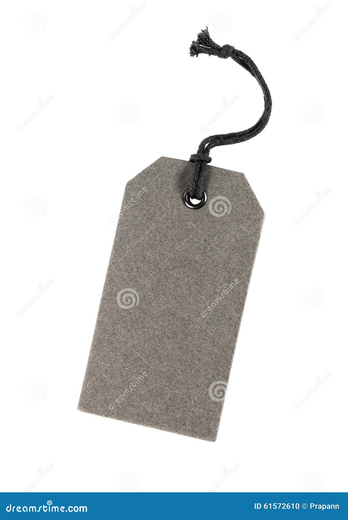Gray Blank Tag Isolated on White Background Stock Photo - Image of ...