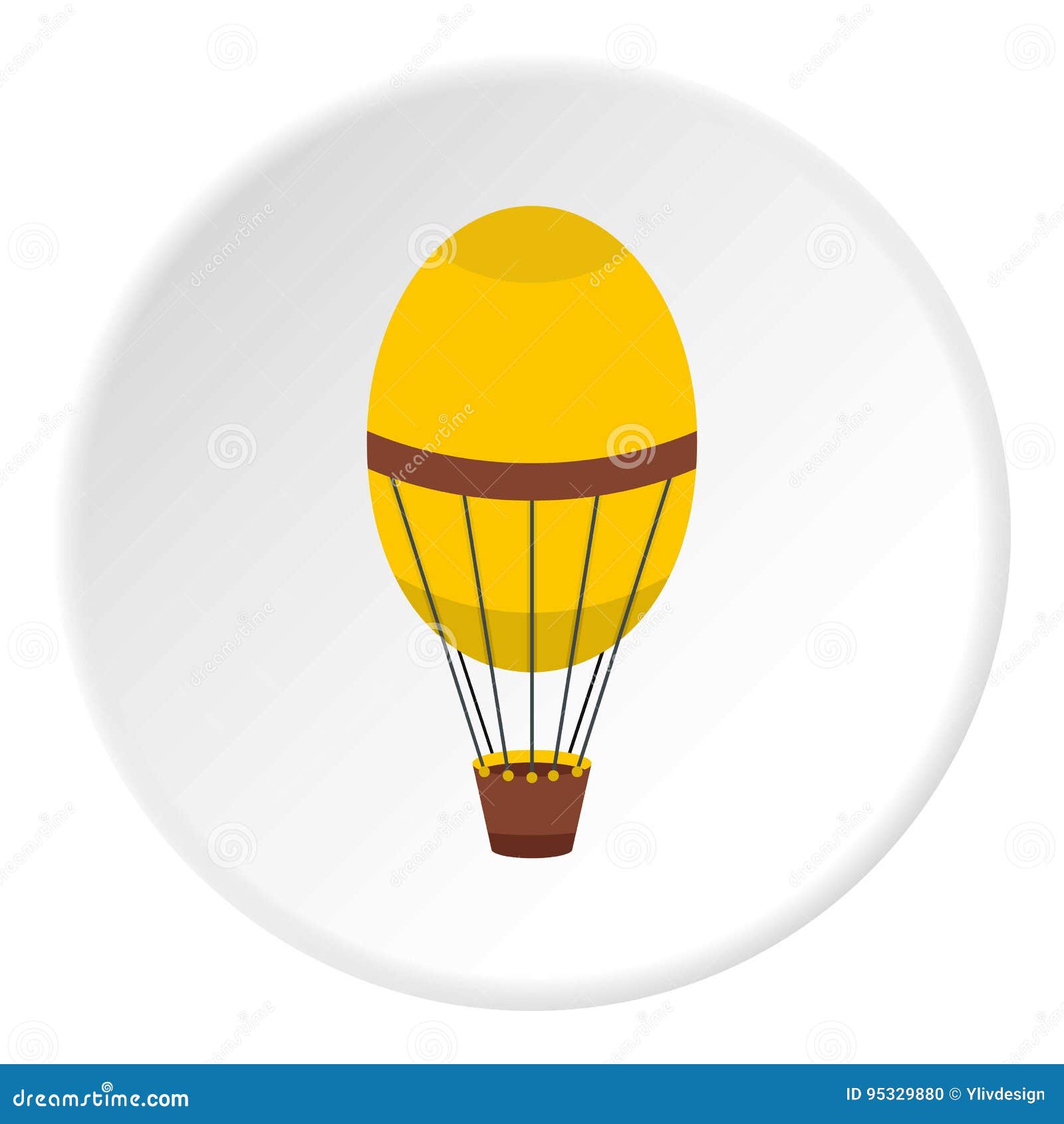 Gray Blimp Aircraft Flying Icon Circle Stock Vector - Illustration of ...