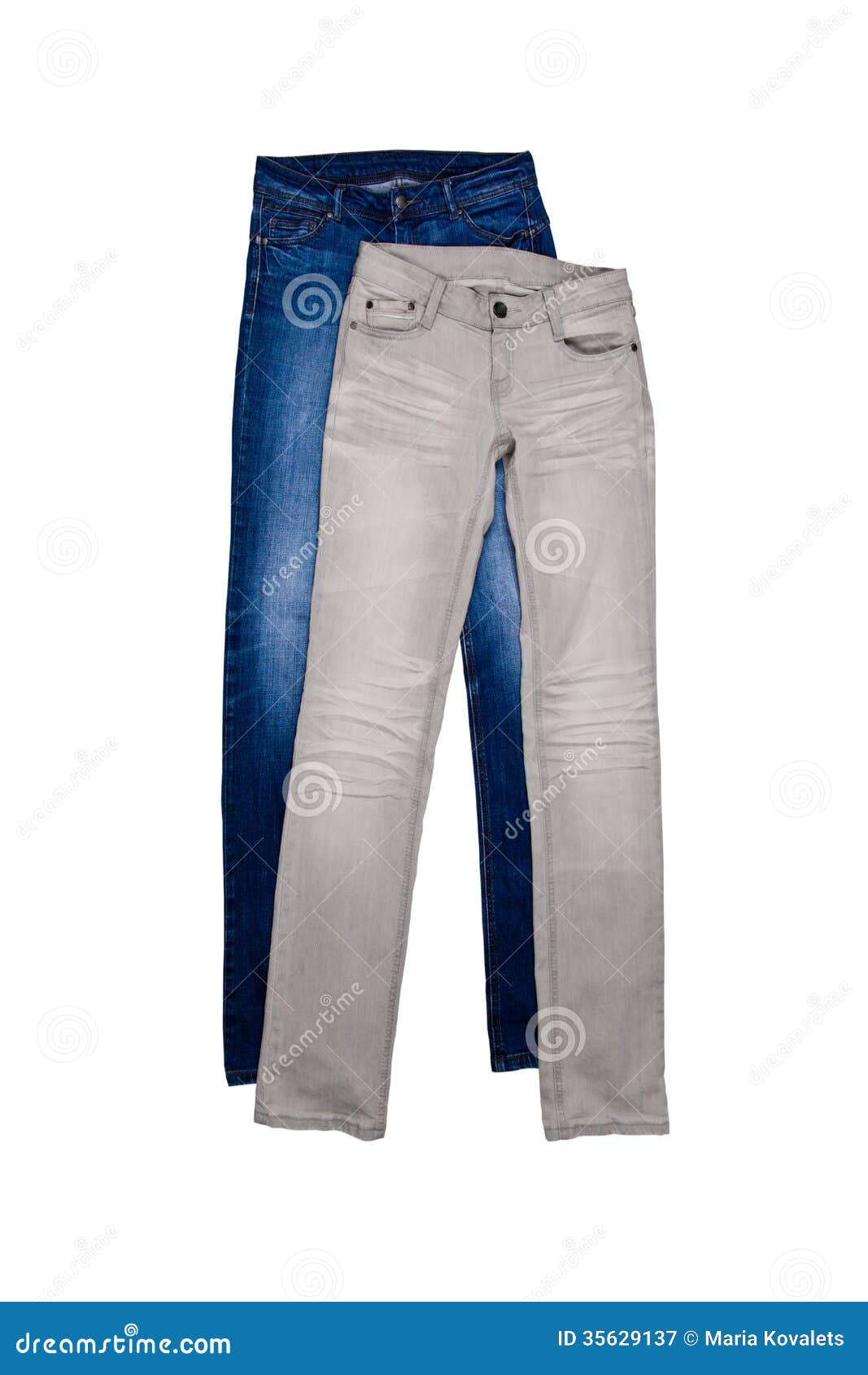 Gray and blue jeans stock image. Image of object, blue - 35629137