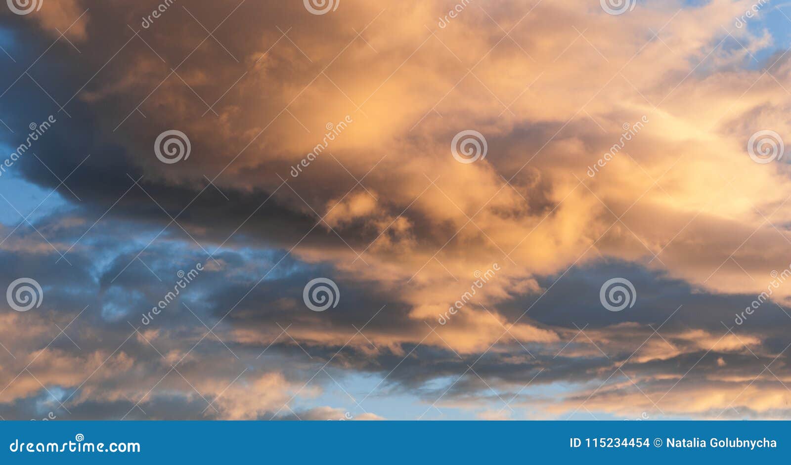 Gray, Blue and Orange Cloud at Sunset Stock Photo - Image of landscape ...