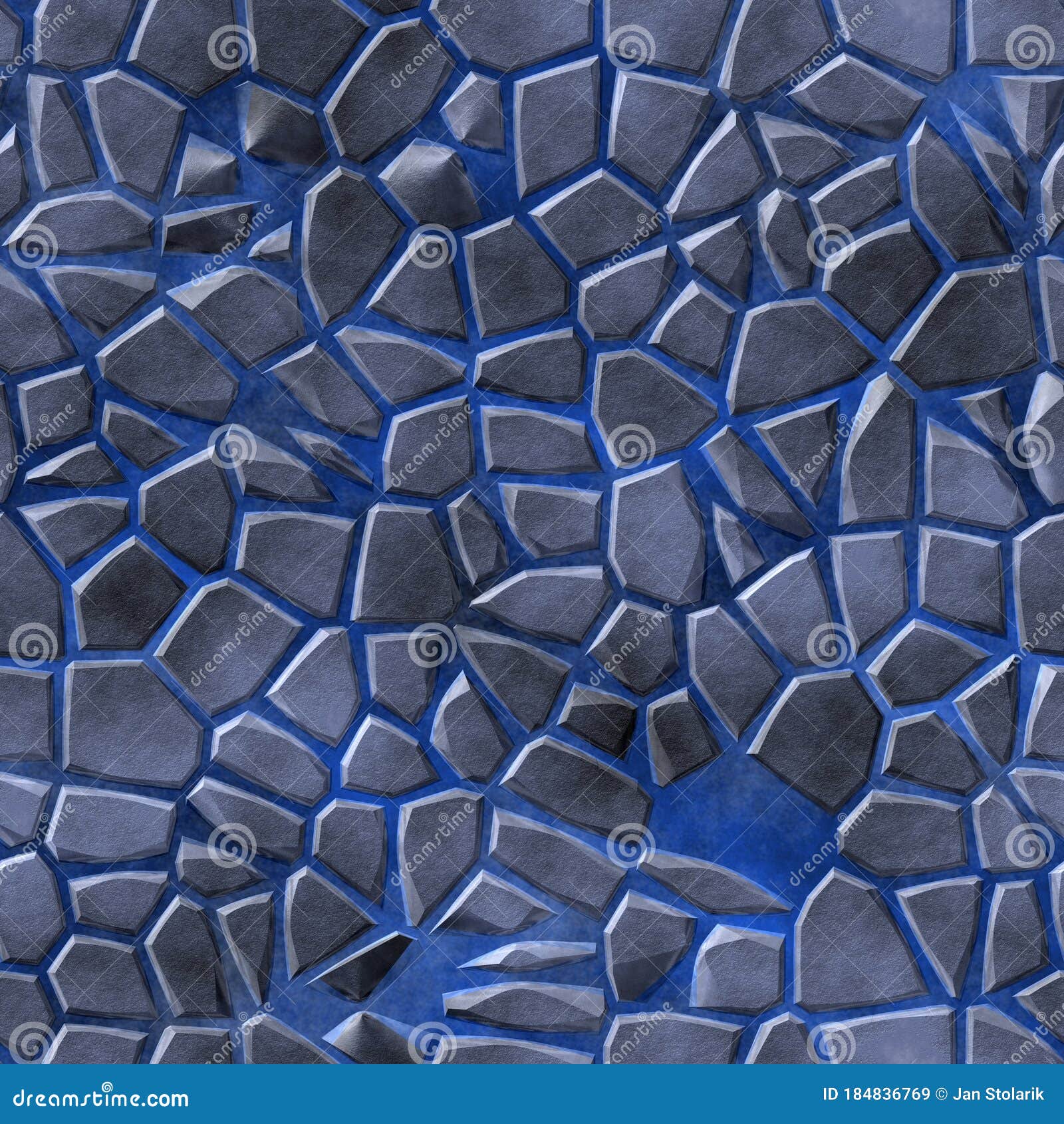 Gray, Blue Seamless Paving Texture Stock Illustration - Illustration of ...
