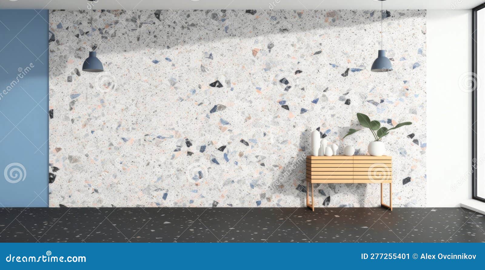 Gray and Blue Terrazzo Stone Texture for Modern Interior Design. Stock ...