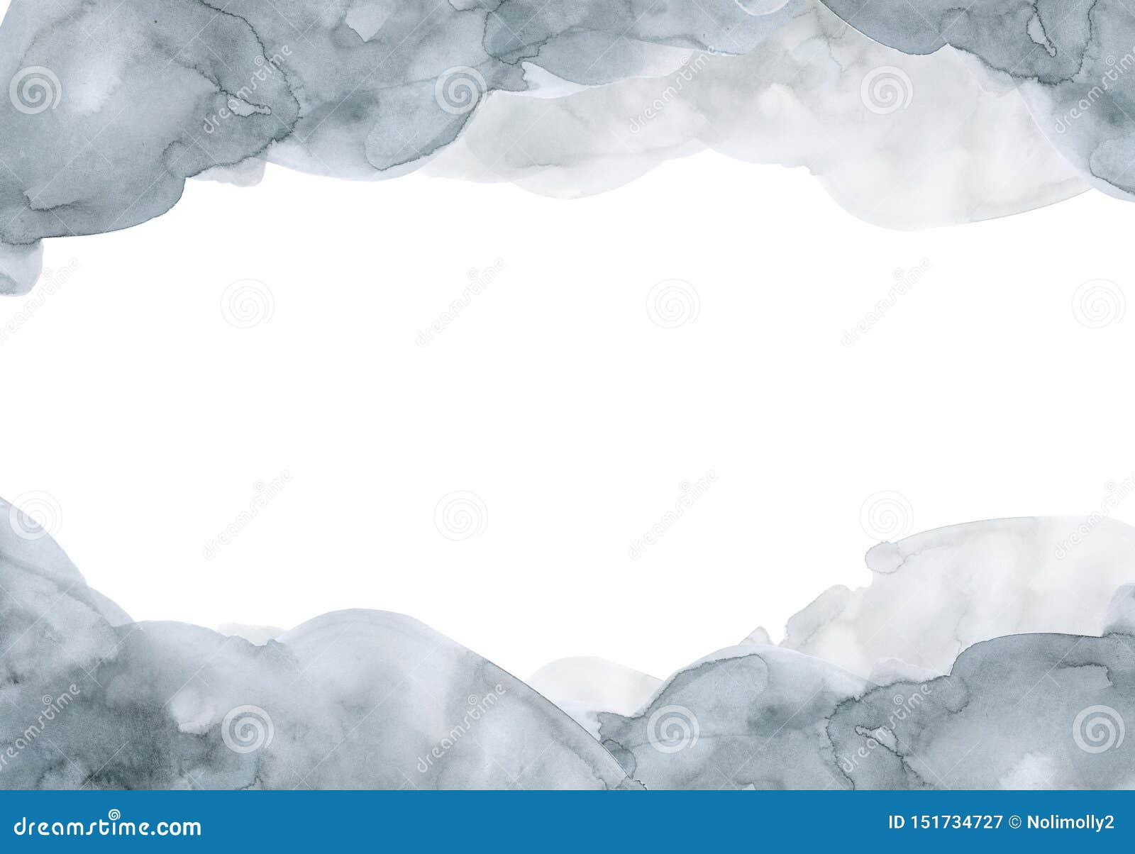 Gray Blue Watercolor Gradient Template Stock Image - Image of style ...