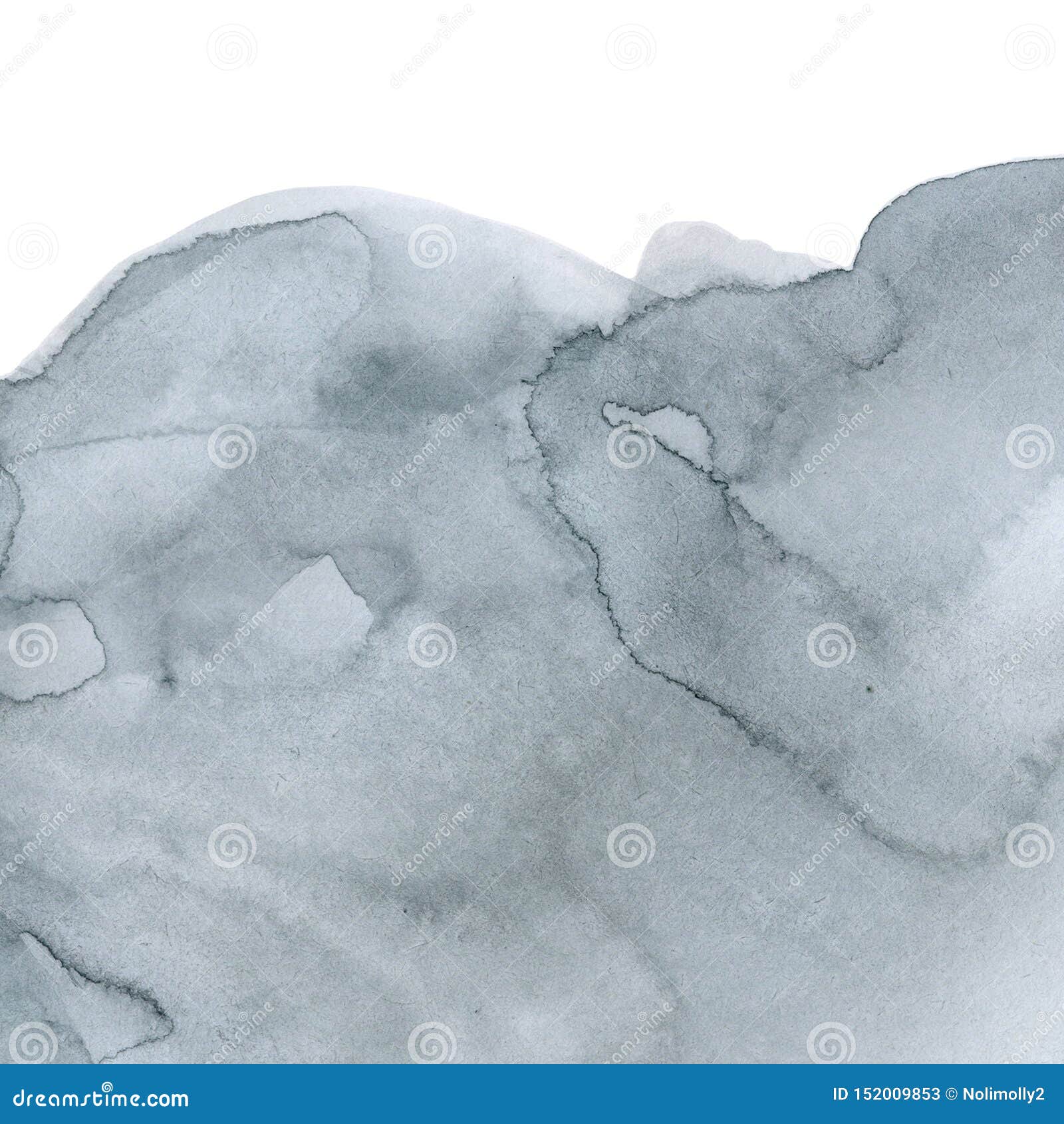 Gray Blue Watercolor Gradient, Hand-painted Texture Stock Illustration ...