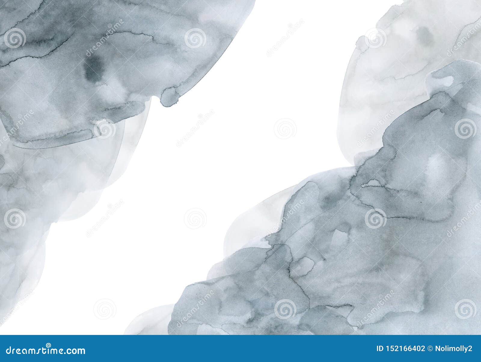 Gray Blue Watercolor Gradient Background Stock Illustration ...