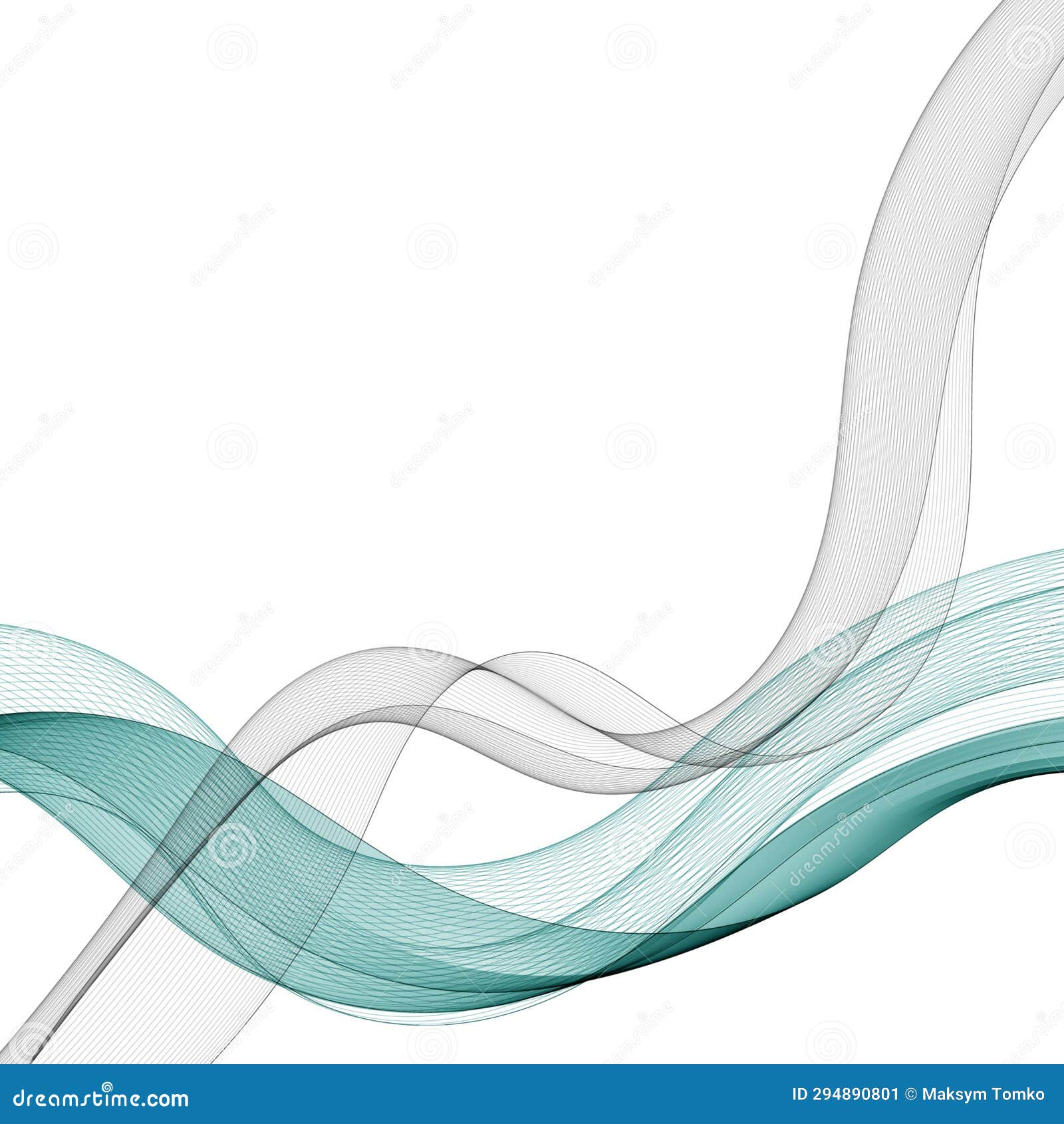 Gray-blue Wave Pattern. Abstract Vector Wave. Eps 10 Stock Illustration ...
