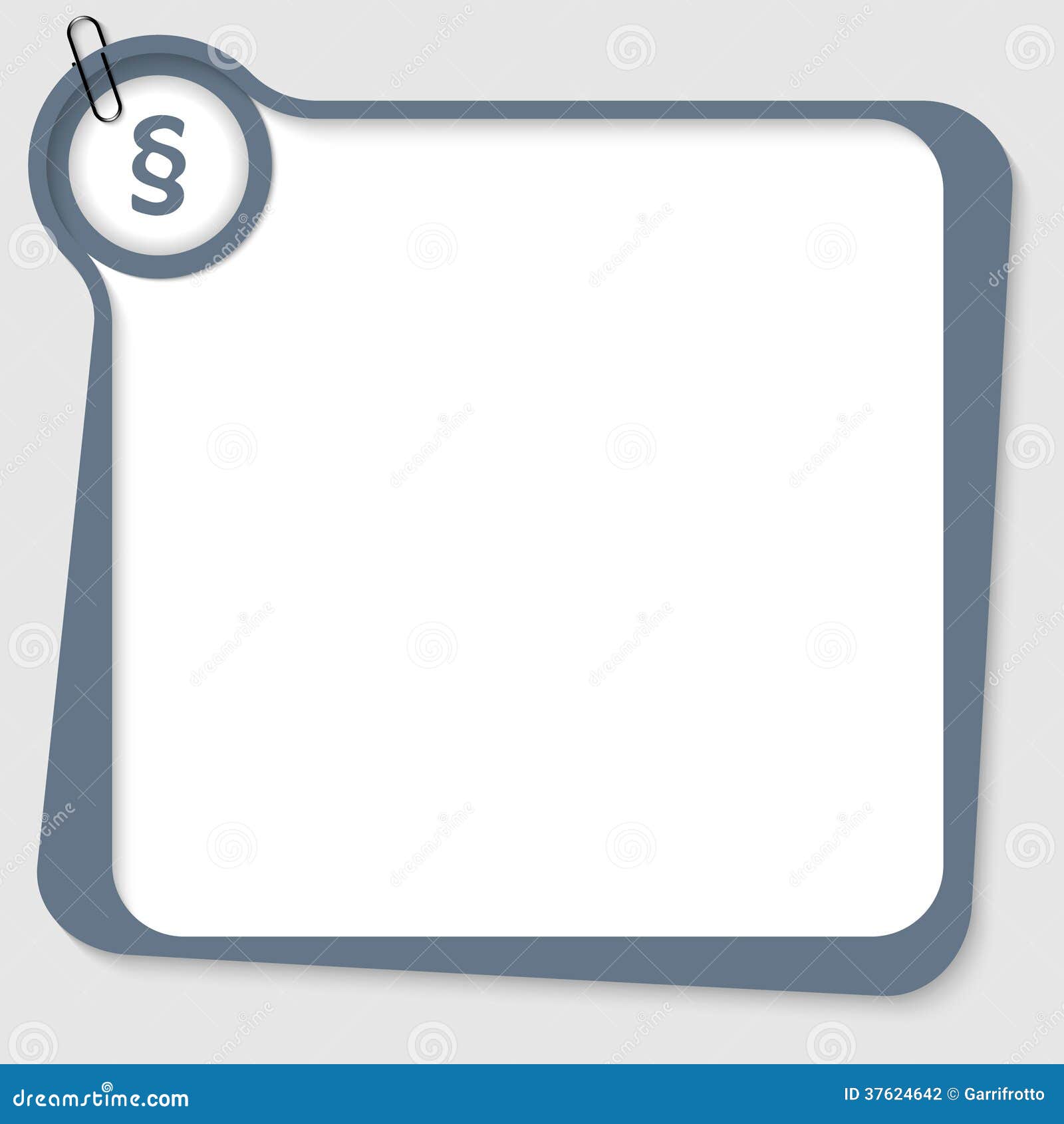 Gray box with paragraph stock vector. Illustration of shopping - 37624642