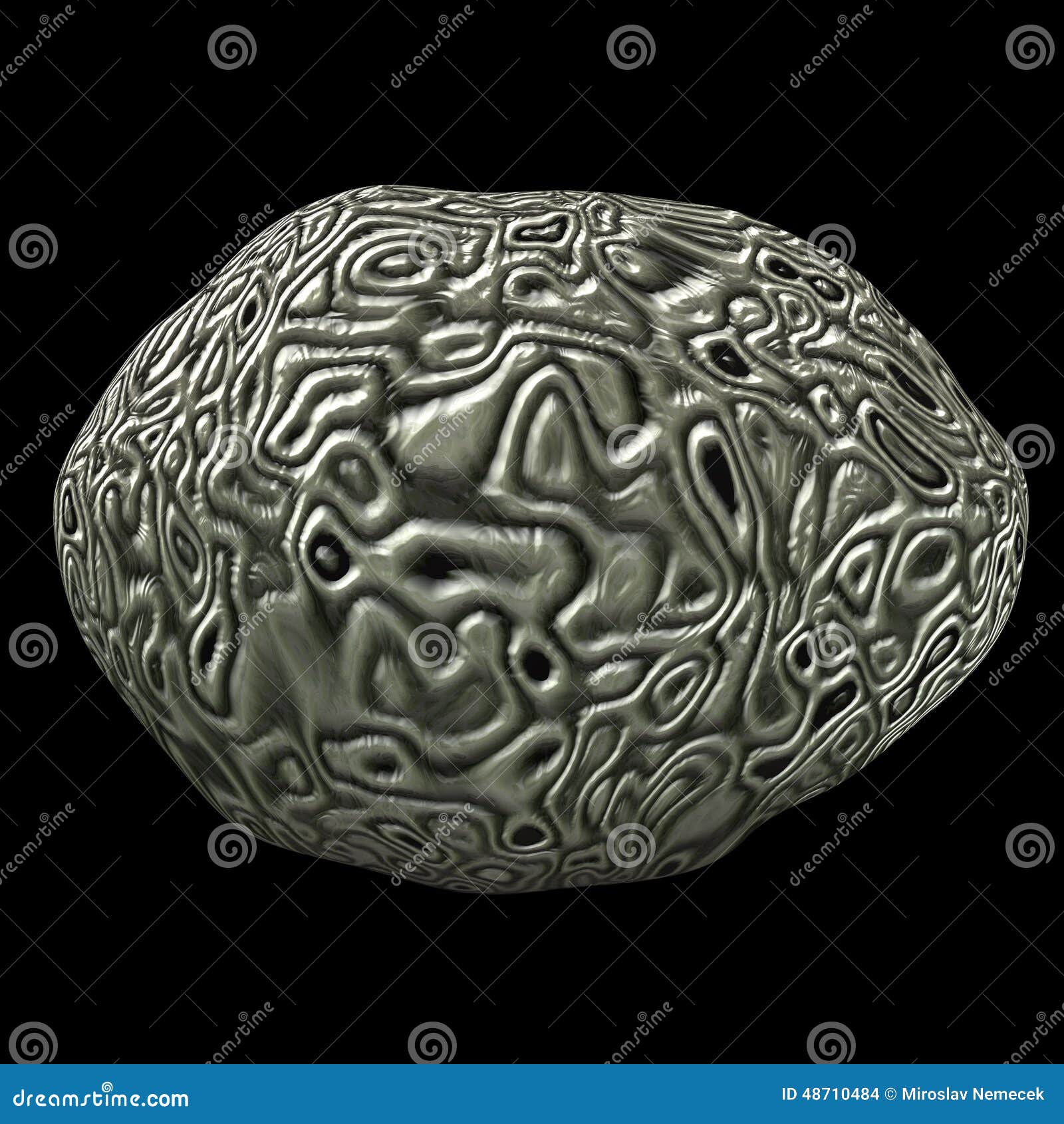 Gray Brain Isolated Generated Hires Texture Stock Illustration ...