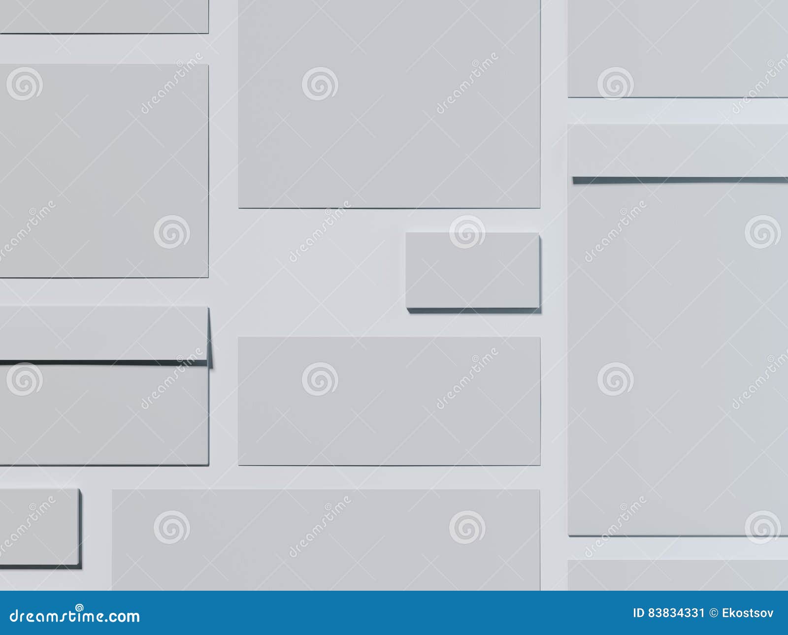 Gray Branding Mockup. 3d Rendering Stock Illustration - Illustration of ...