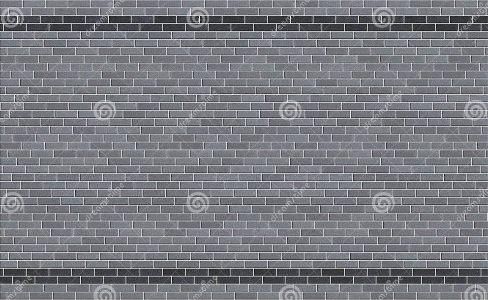 Gray Brick Background, Copy Space Highlighted by Two Strips of Black ...