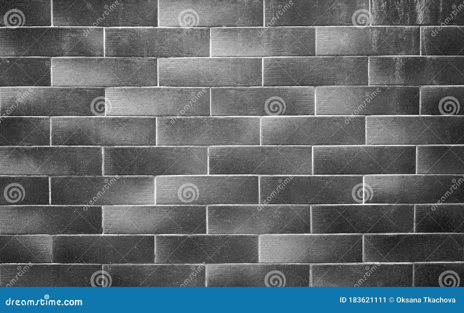 Gray Brick Gradient Wall. Grunge Background Stock Image - Image of wall ...
