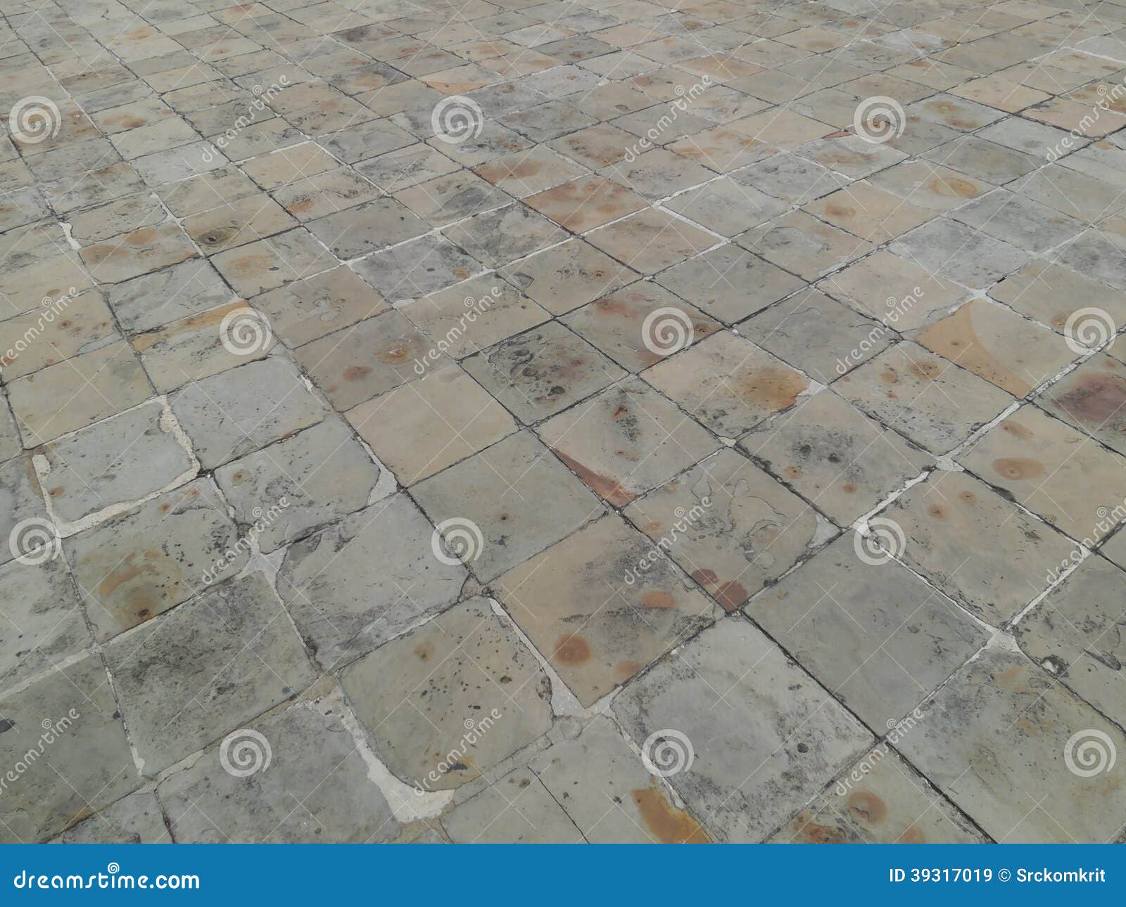 Gray Brick Pathway in a Small Park Stock Image - Image of nature ...