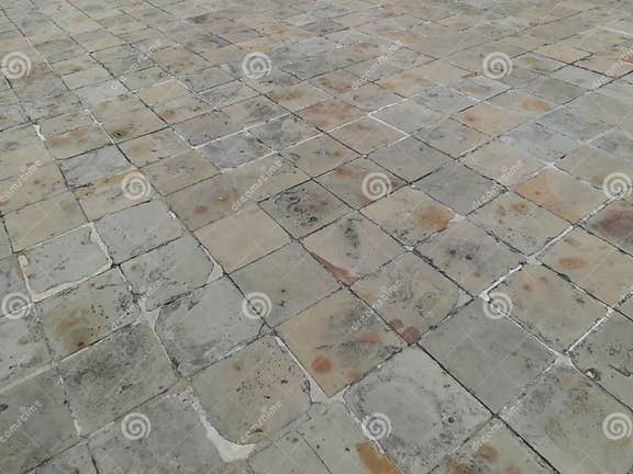 Gray Brick Pathway in a Small Park Stock Image - Image of nature ...