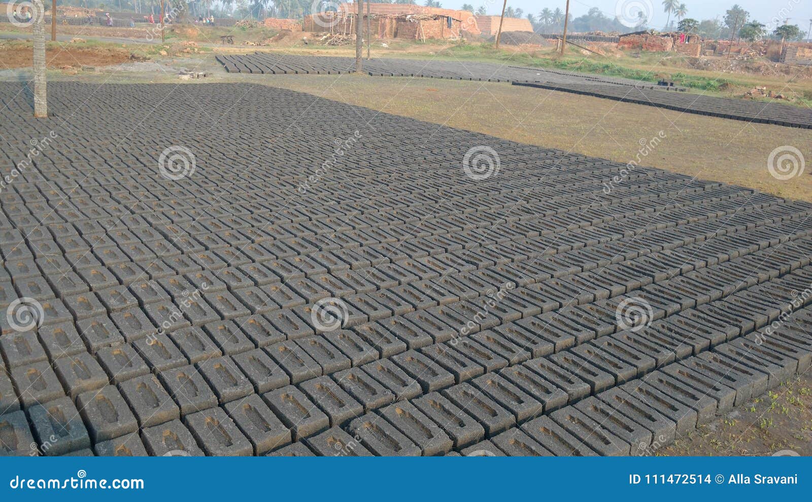 Gray bricks field stock photo. Image of background, clay - 111472514