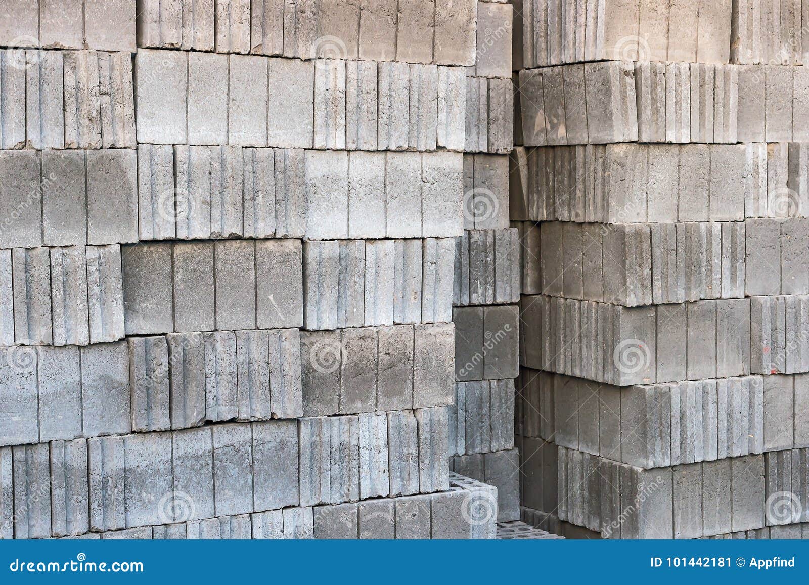 Gray bricks stock. stock image. Image of famous, manufacturing - 101442181