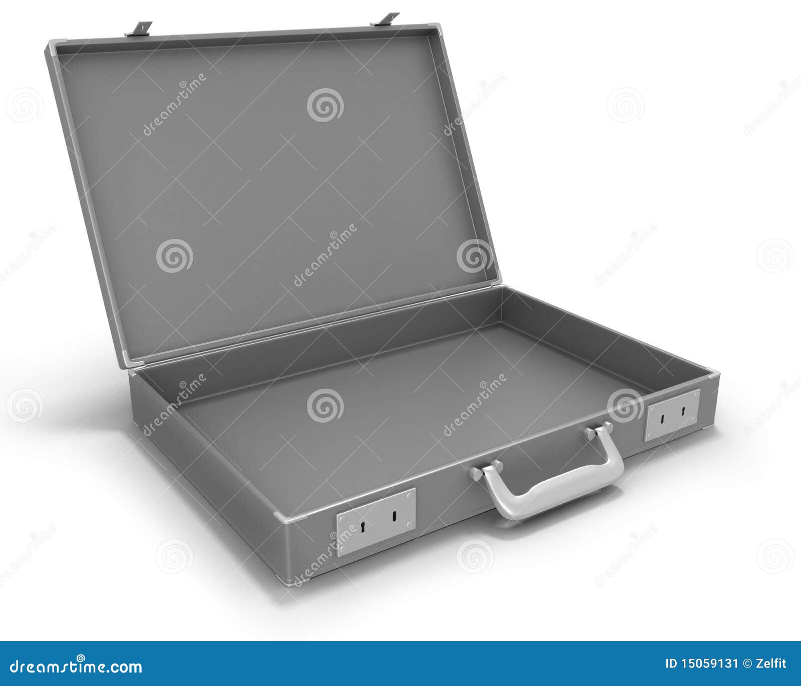 Gray briefcase opened stock illustration. Illustration of baggage ...