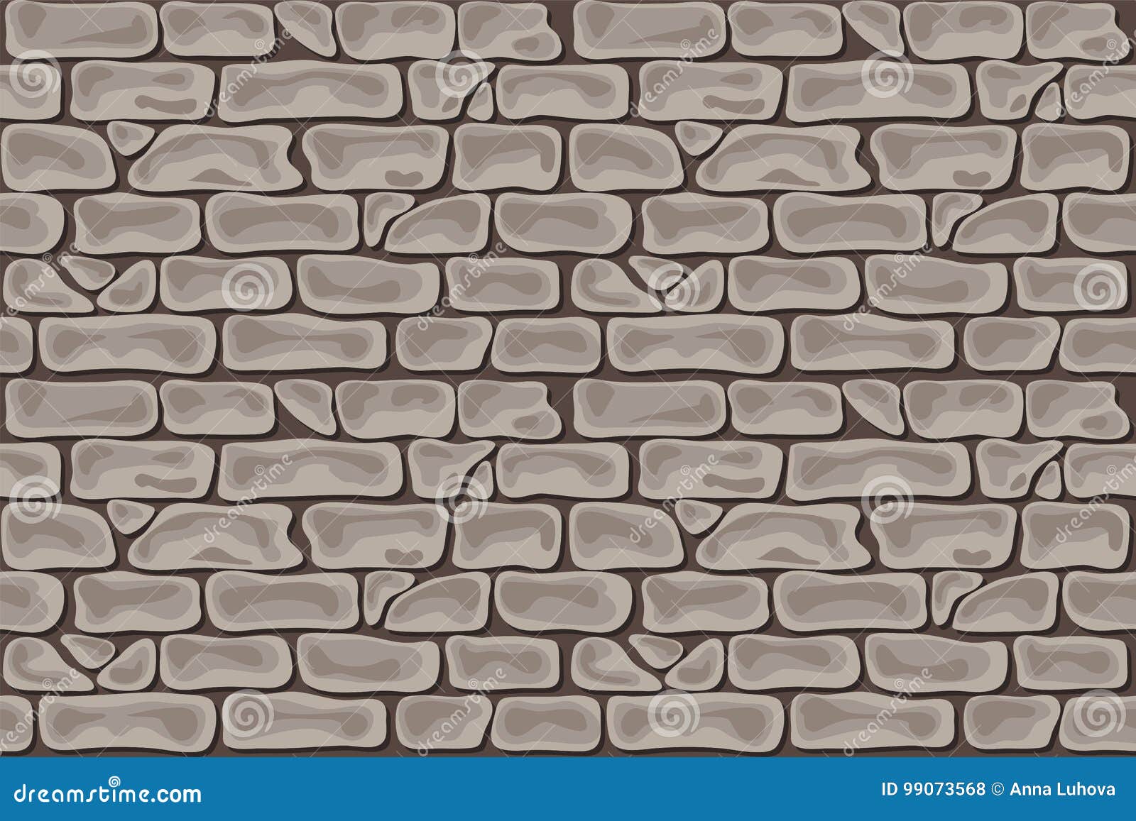Brick seamless grey brown stock vector. Illustration of stone - 99073568